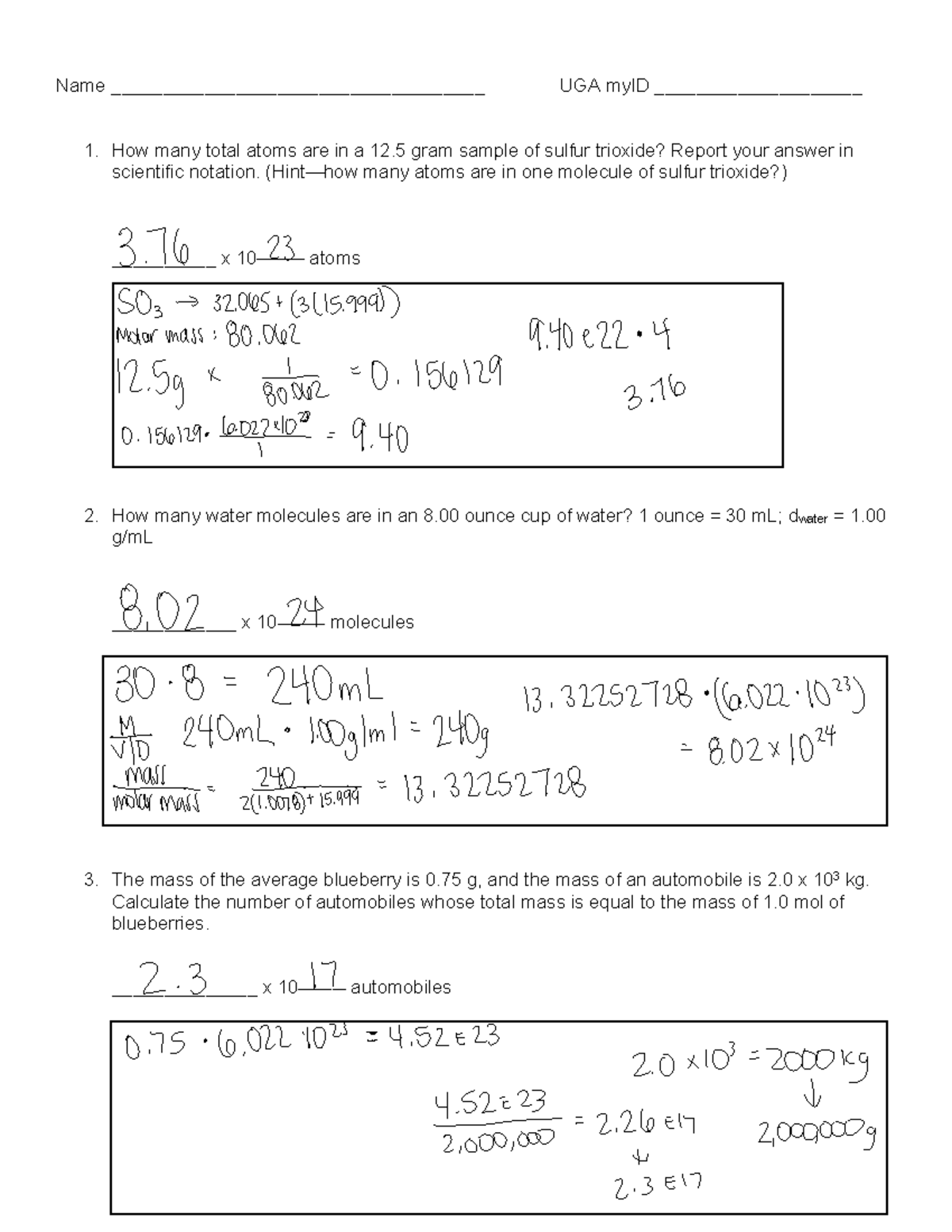Ch. 8 Problem-Solving Practice Course Hero - Name ...