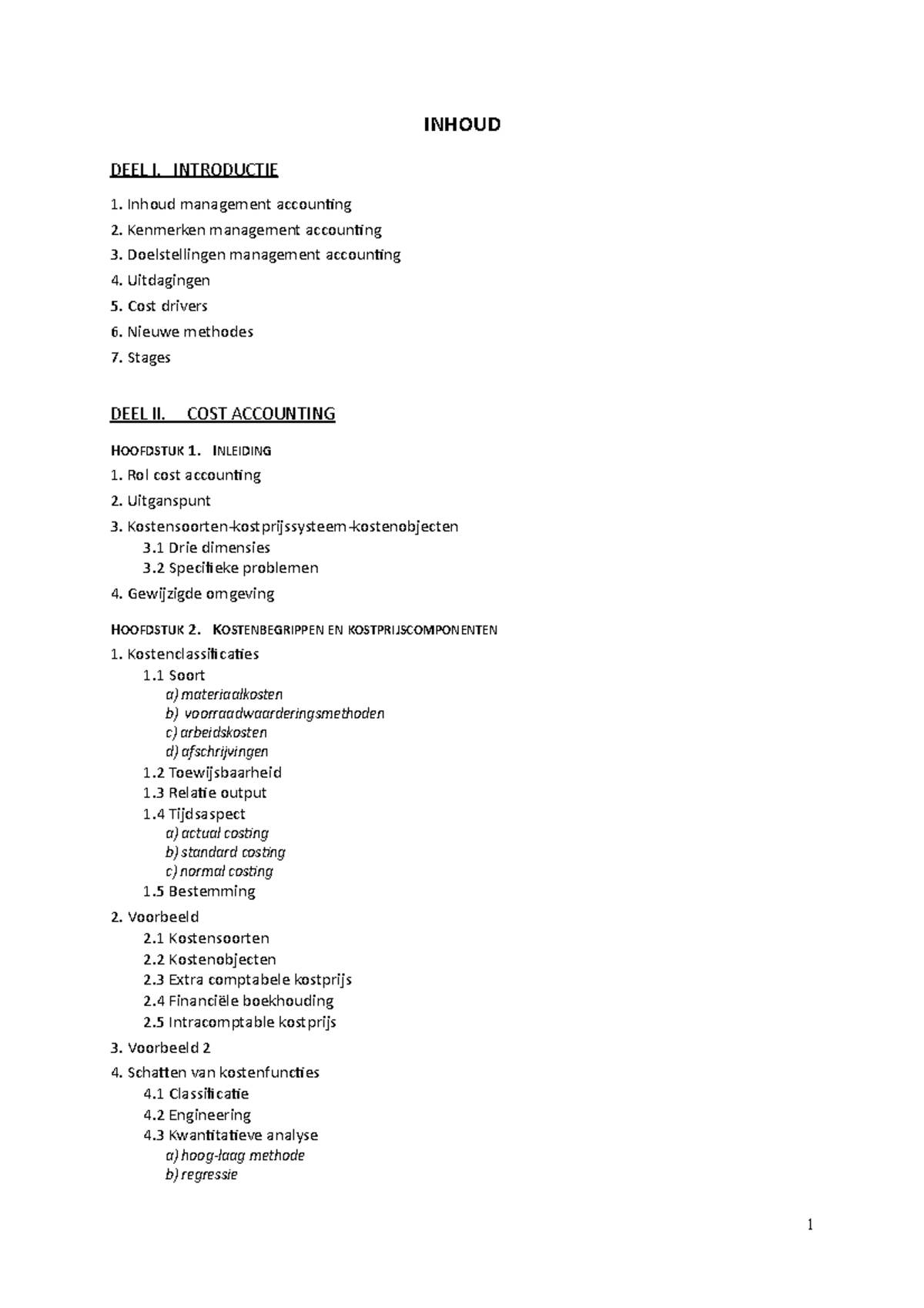 Overzicht MA - Inhoudstafel powerpoints Roodthoofd - INHOUD DEEL I ...