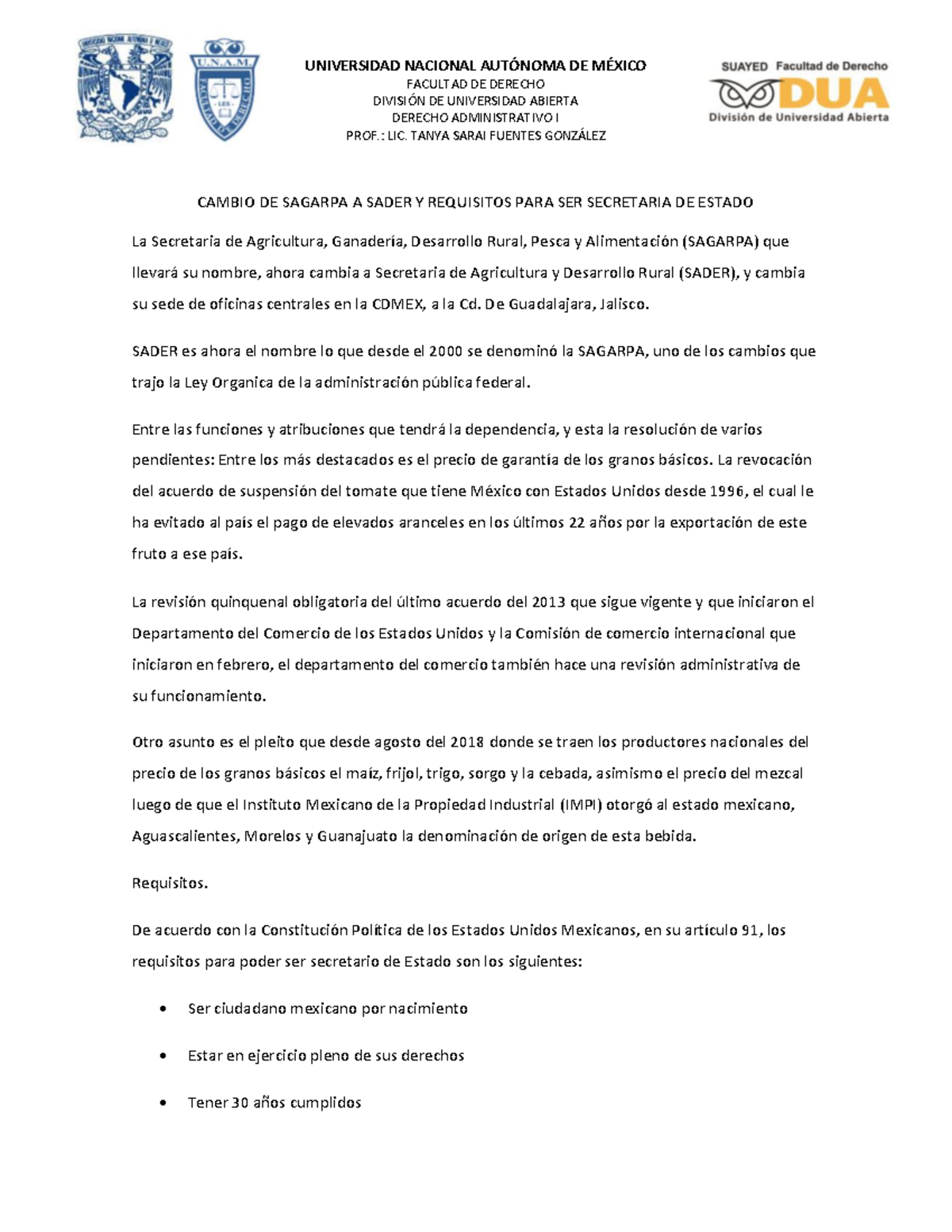 Cambio de Sagarpa a Sader y Requisitos para ser Secretaria De Estado ...