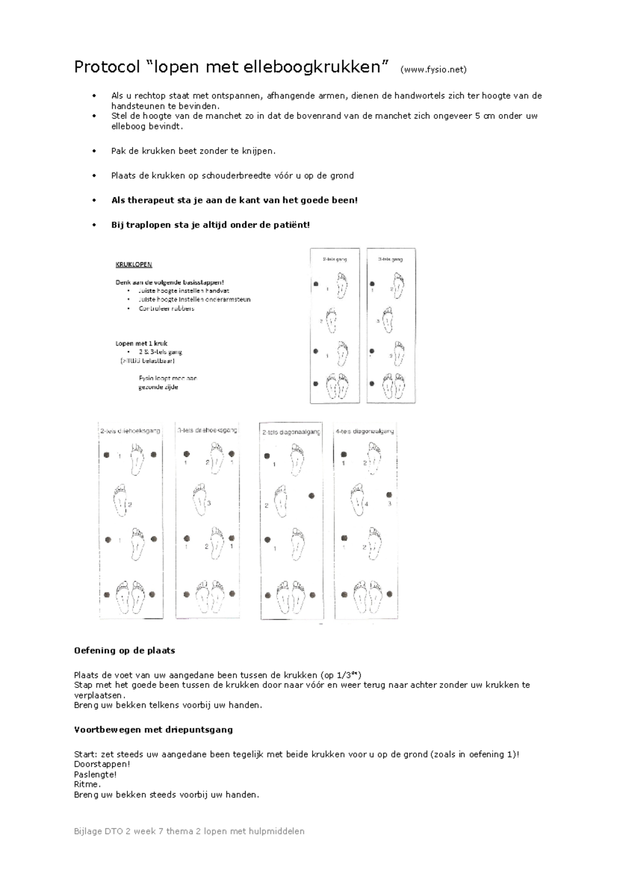 BIJ lopen met hulpmiddelen - Protocol “lopen met elleboogkrukken ...