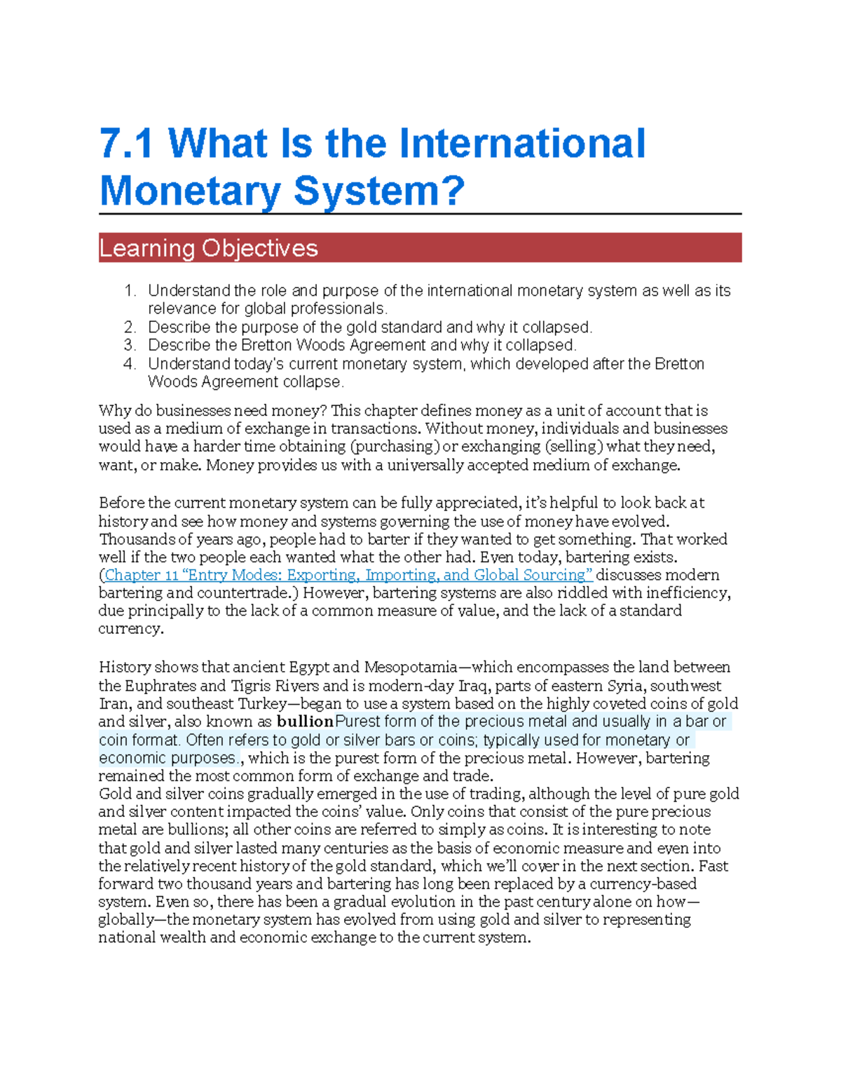 7.1 What Is the International Monetary System - 7 What Is the ...