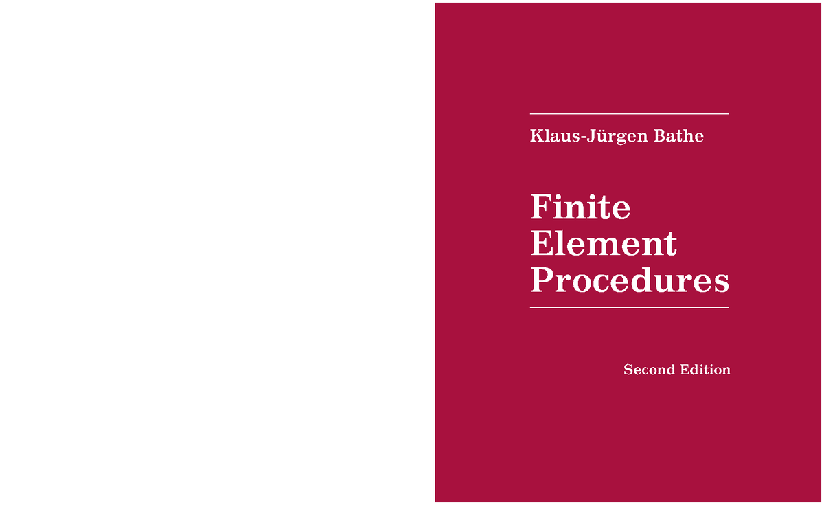 Matrices and Determinent for FEM - Finite Element Procedures Second ...