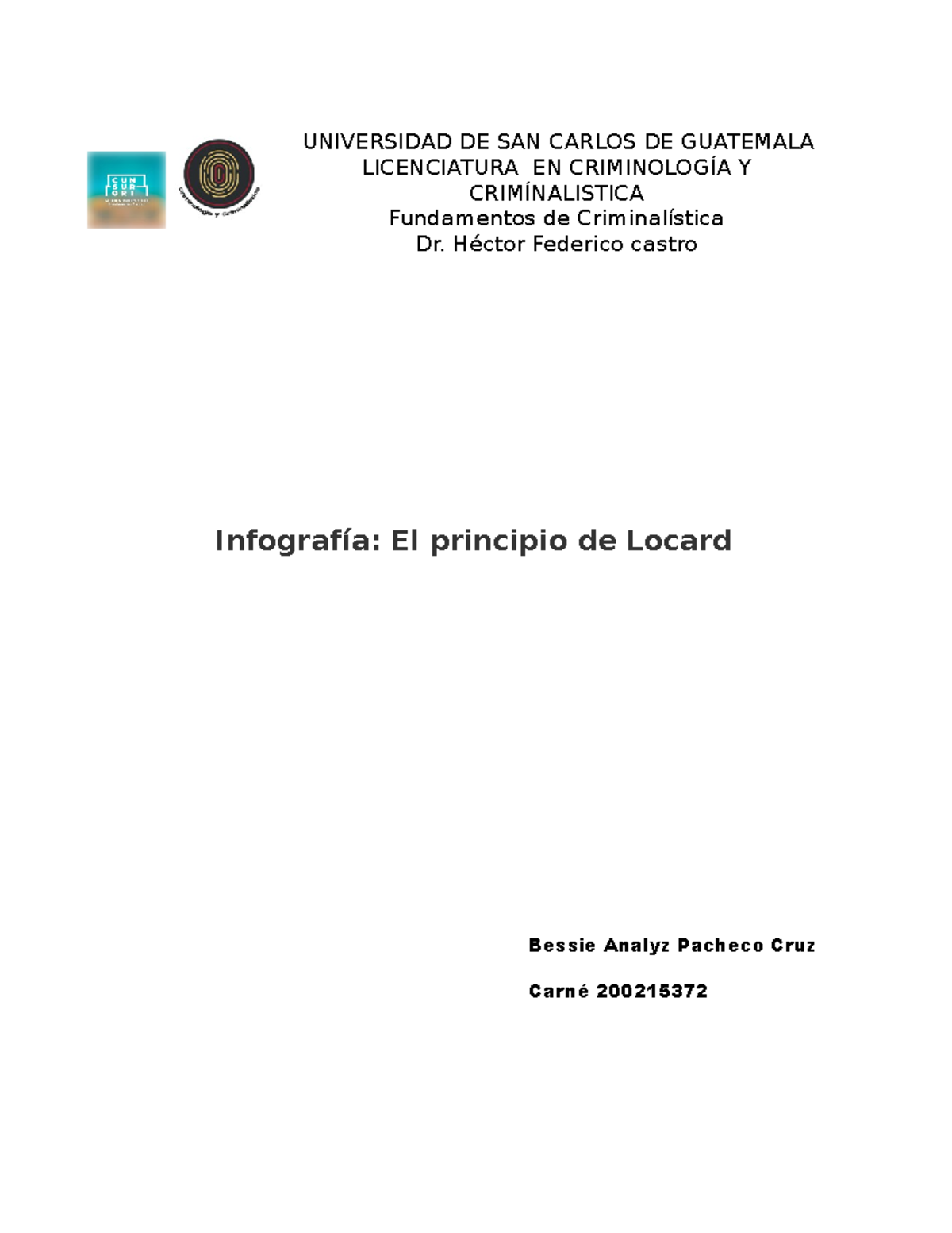 Infografía El principio de Locard - Criminalistica - Infografía: El ...