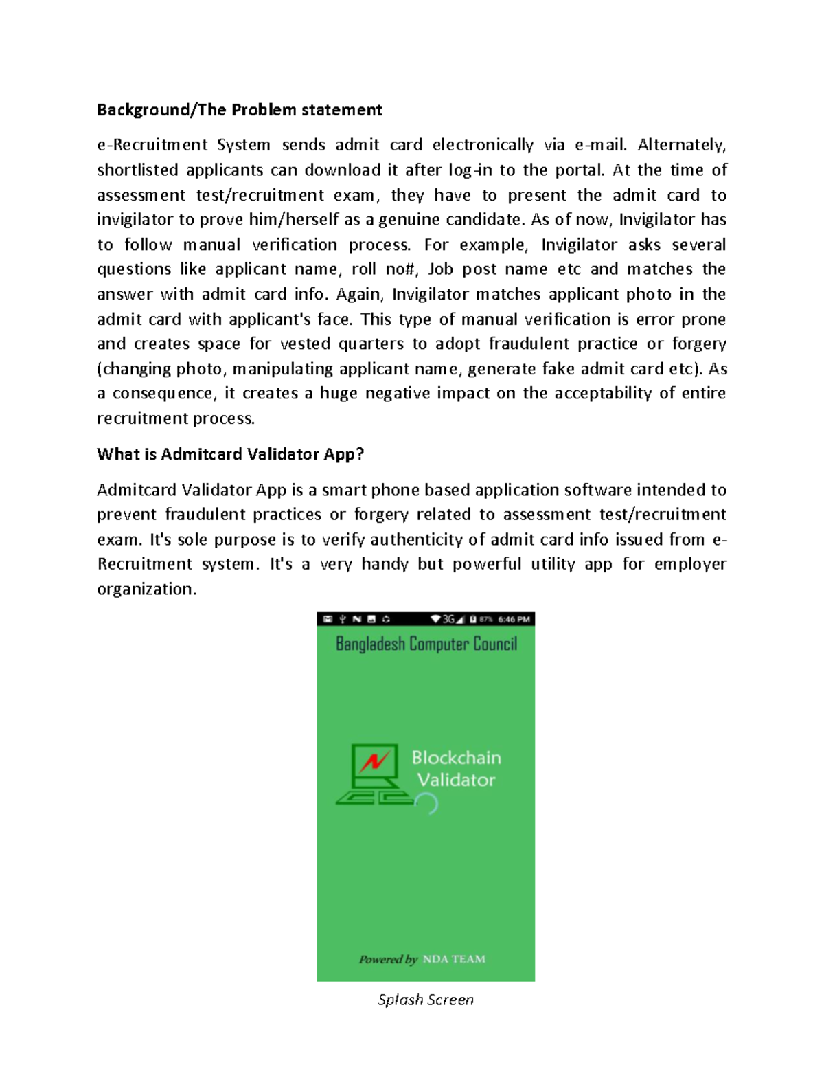 Blockchain manual - Notes - Background/The Problem statement e ...