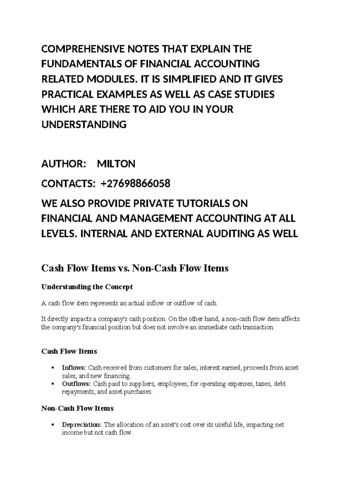 FAC Notes 4 - COMPREHENSIVE NOTES THAT EXPLAIN THE FUNDAMENTALS OF ...