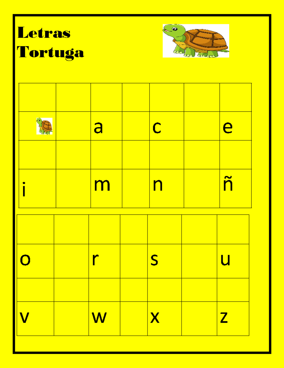 Letras tortuga - Decoracion - Organizacion y metodos - Letras Tortuga a ...