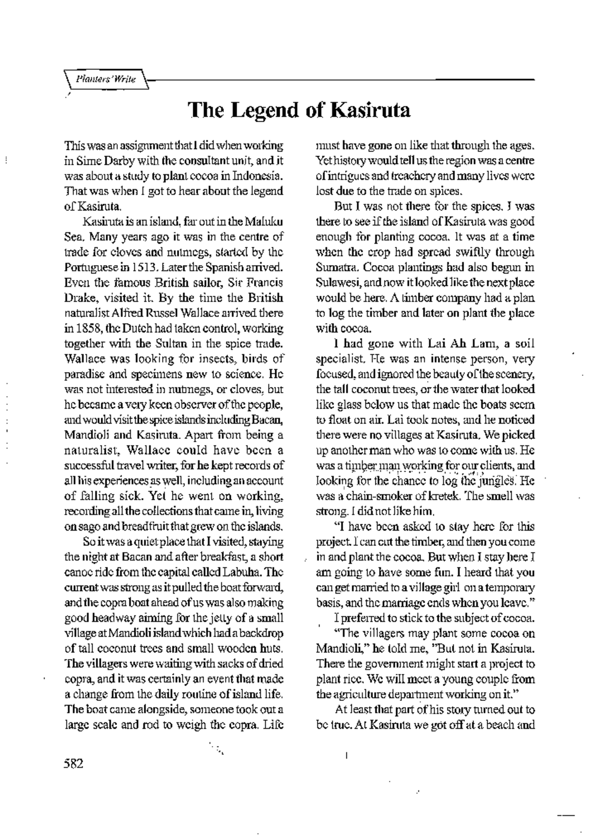 The Legend of Kasiruta - Random Paper - UiTM - Studocu