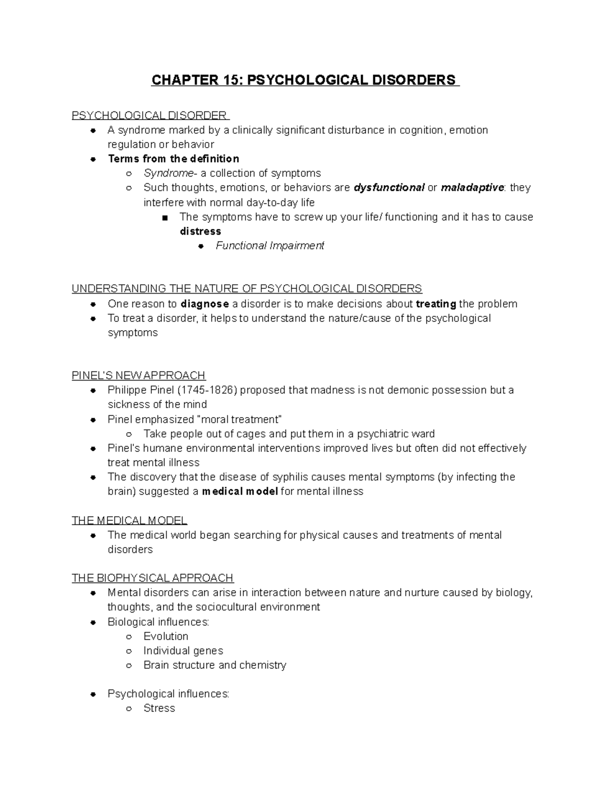 Chapter 15 - Psych 1010 Lecture Notes Melinda Fabian - CHAPTER 15 ...