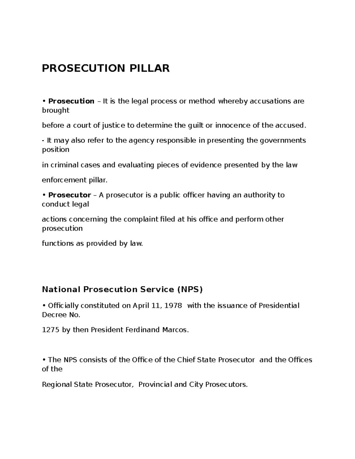 PCJS Prosecution PIL-WPS Office - PROSECUTION PILLAR Prosecution – It ...