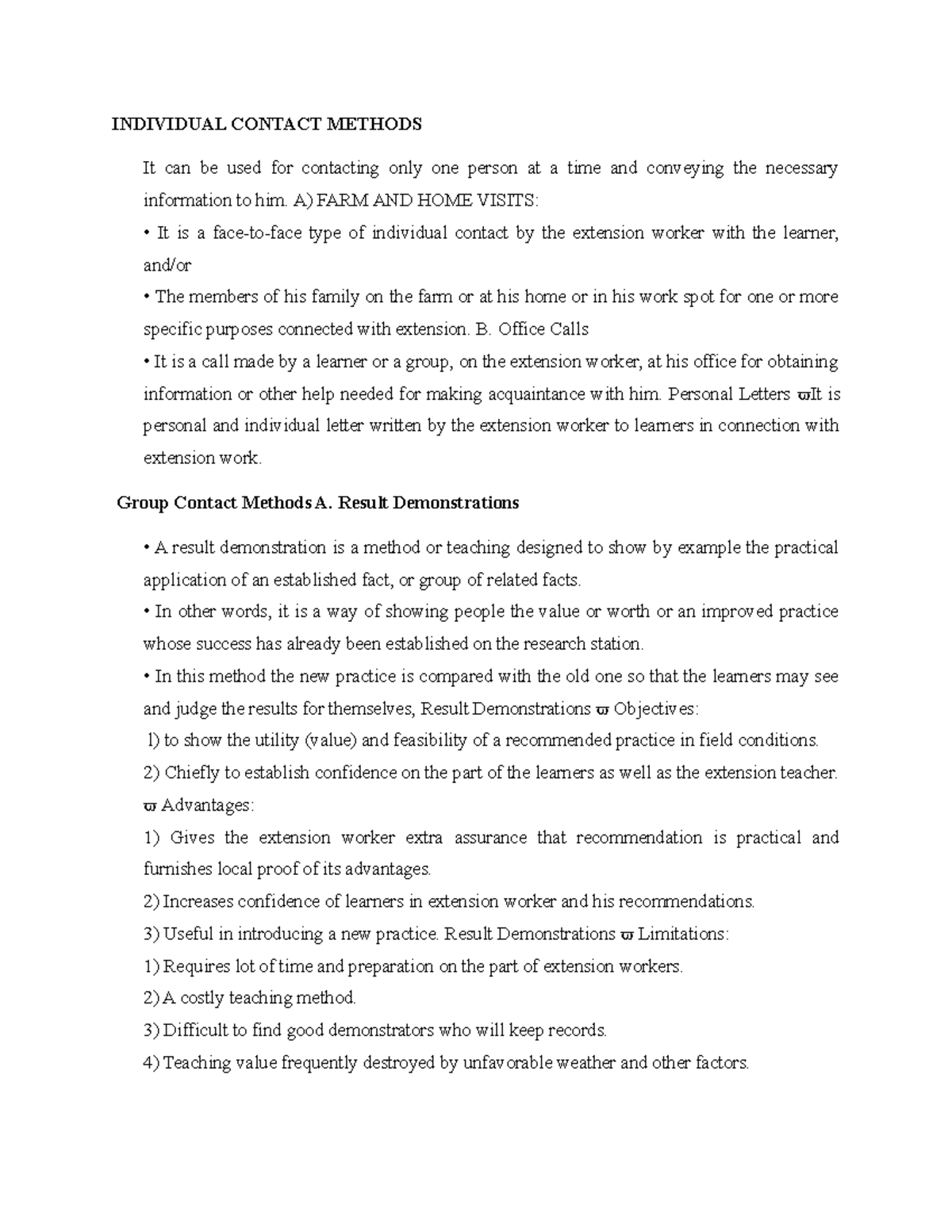 Individual Contact Methods[ 269] - INDIVIDUAL CONTACT METHODS It can be ...