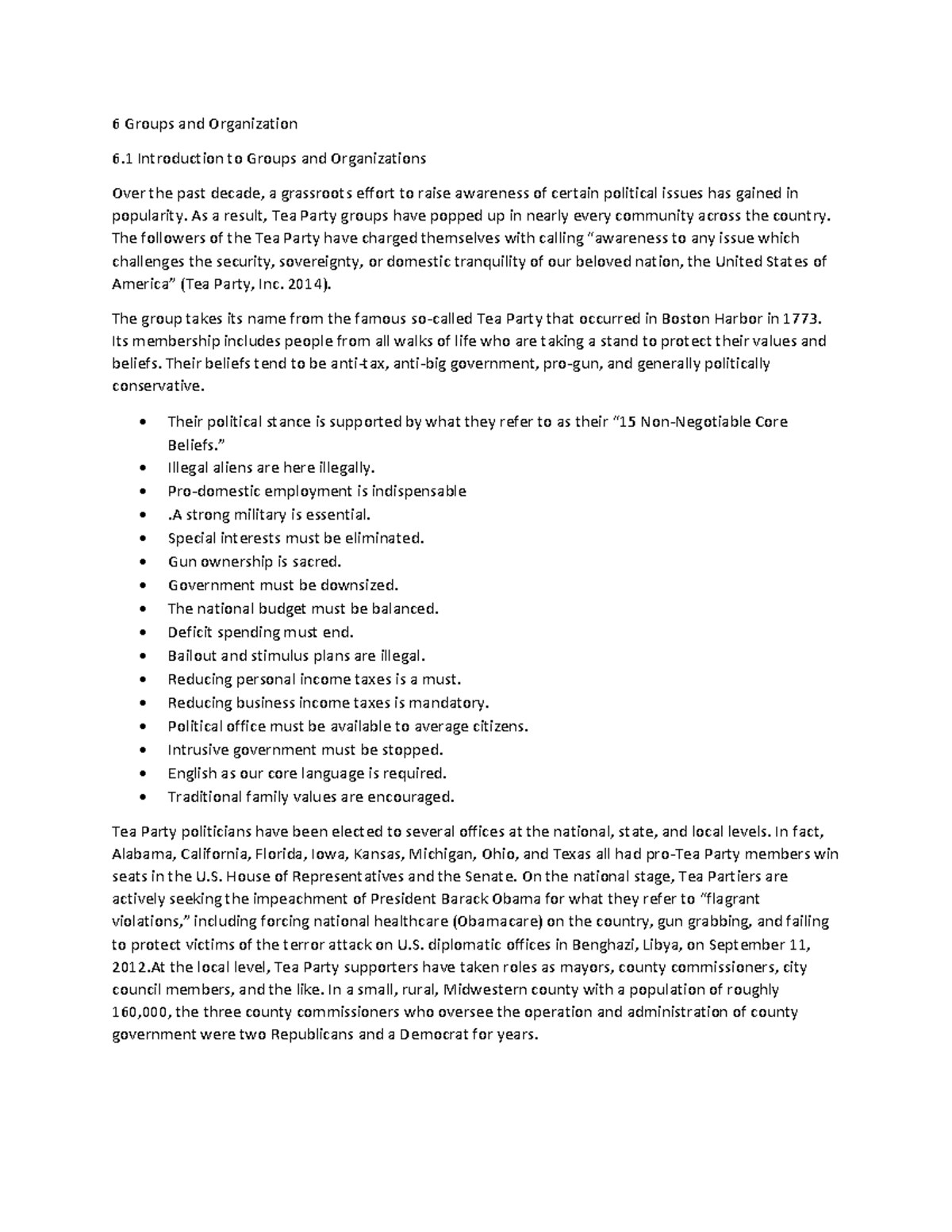 Chapter 6 groups and organization notes - 6 Groups and Organization 6 ...