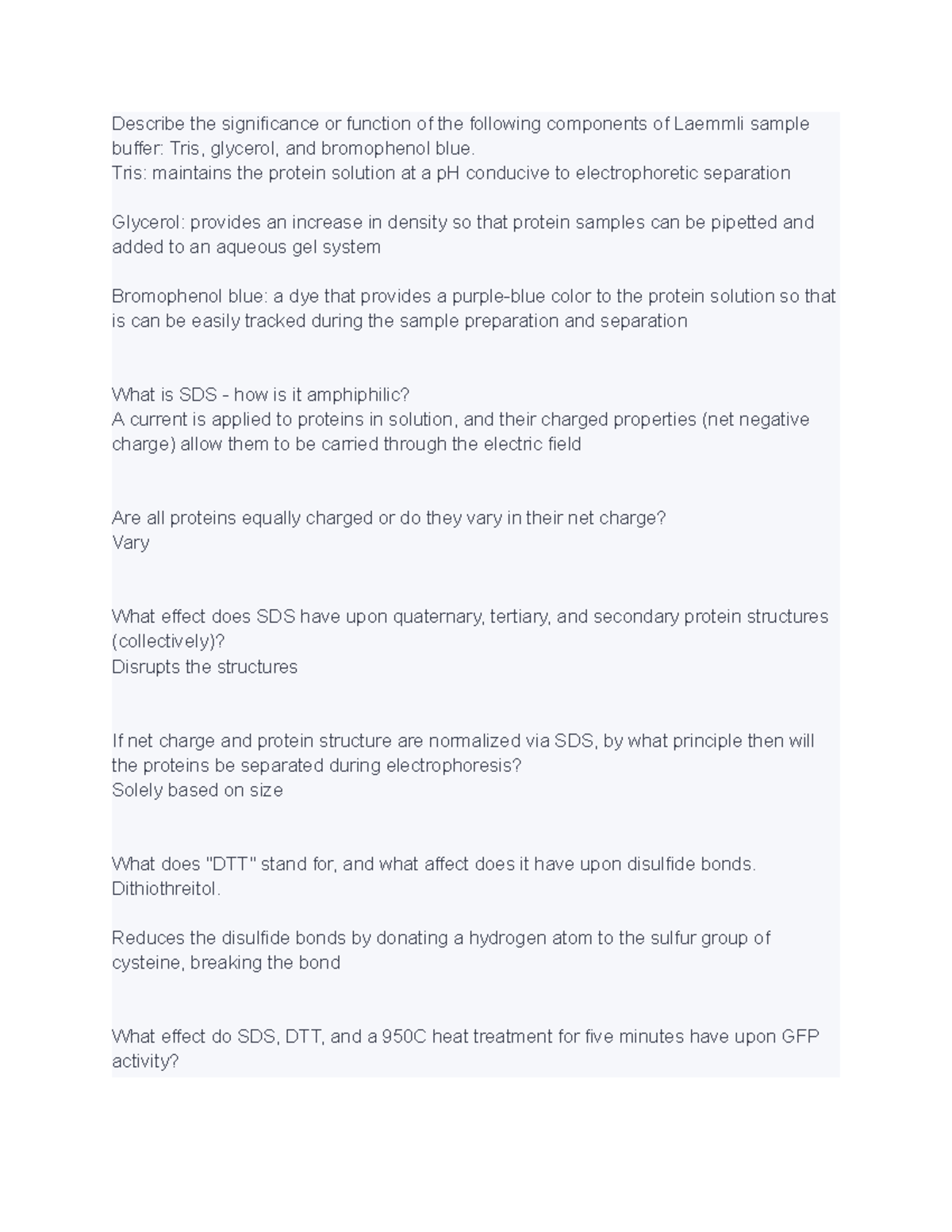 Bio 230 lab exam final summary questions part 3 - Google Docs ...