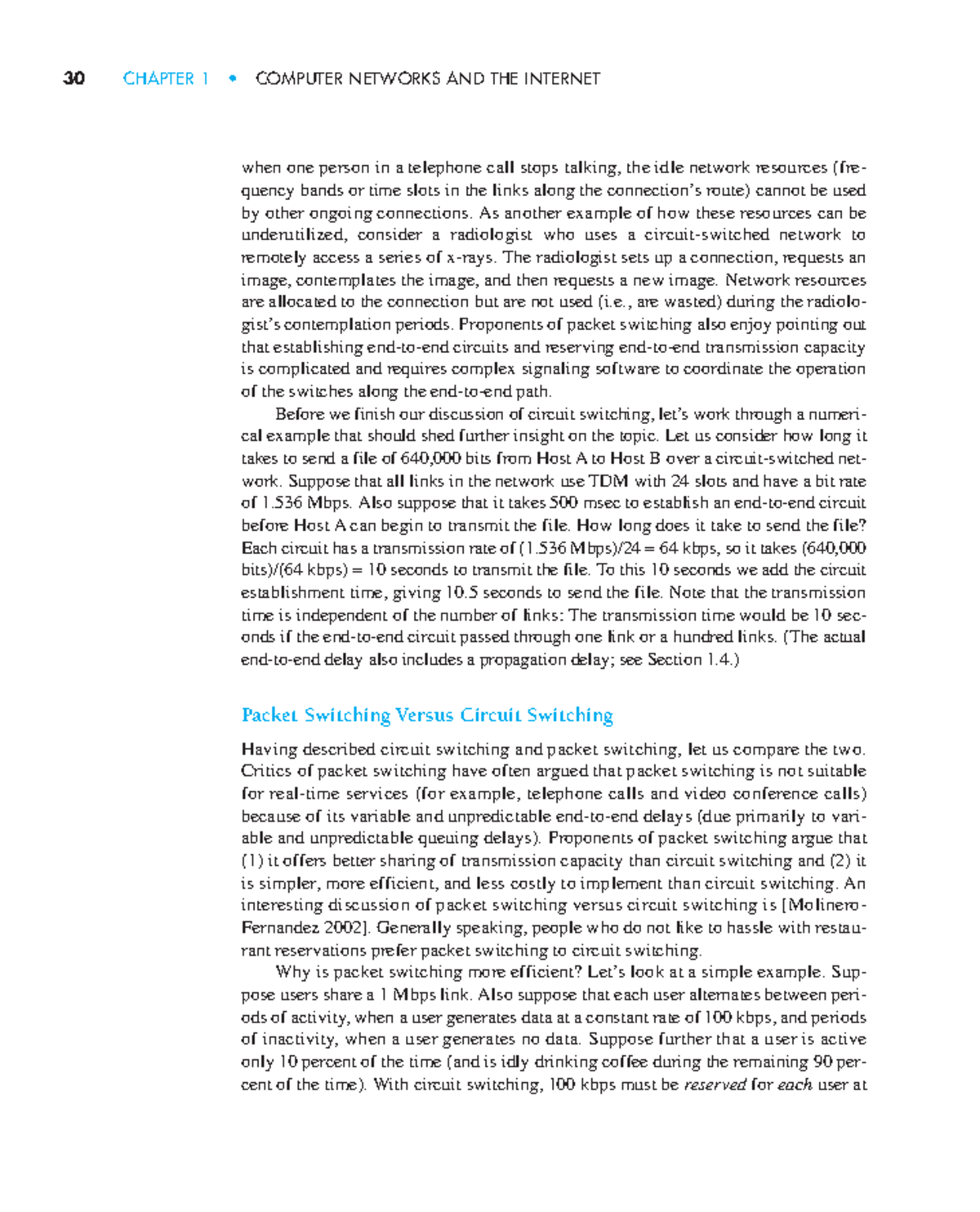 Network Chapter-01-11 - 30 CHAPTER 1 • COMPUTER NETWORKS AND THE ...