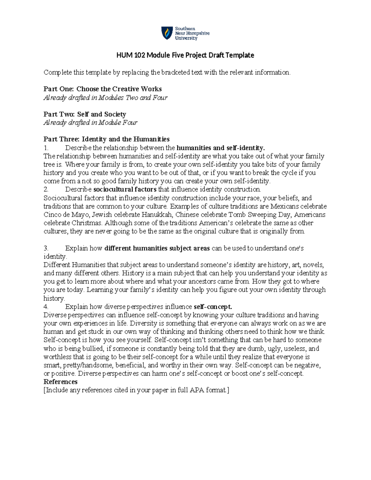 HUM 102 Module Five Project Draft Template (1) (1) - HUM 102 Module ...