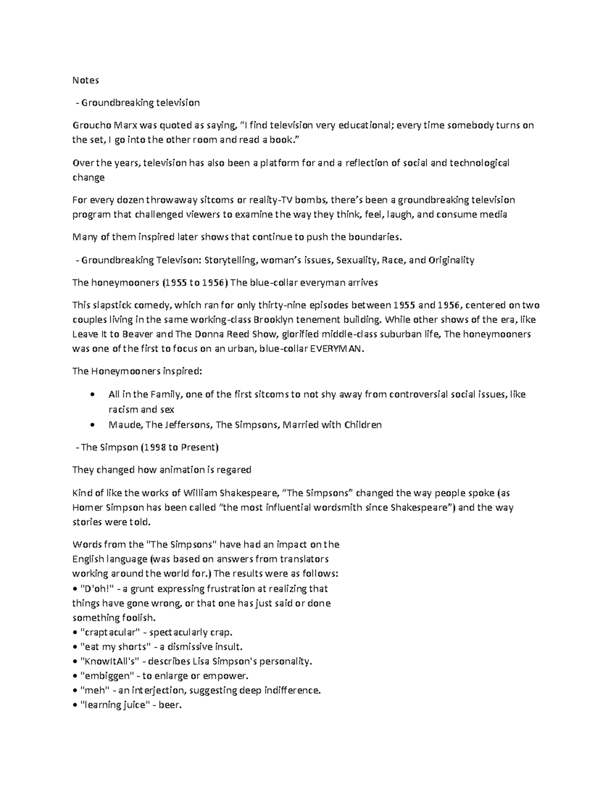 106 Notes - Gives a description about episodic production and the ...