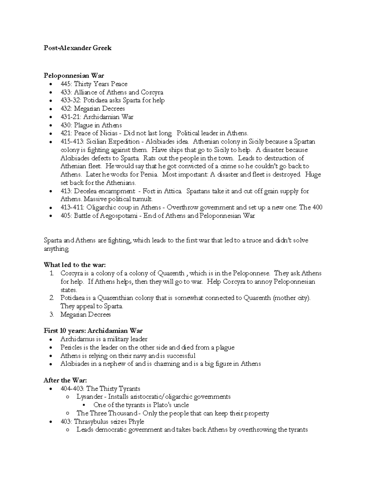 Post-Alexander Greek - Professor: Wilson - Post-Alexander Greek ...