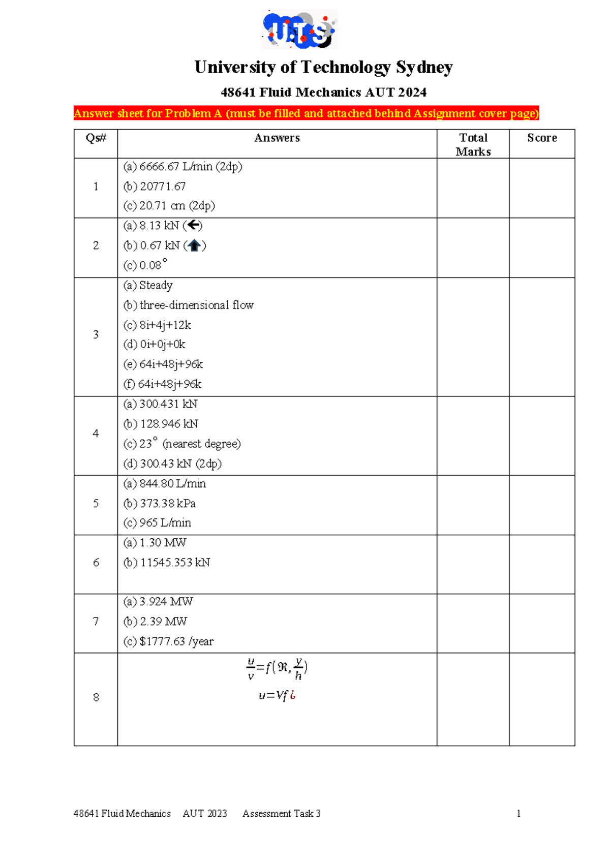 48641 AUT2024 Task2 Answer-sheet - University of Technology Sydney ...