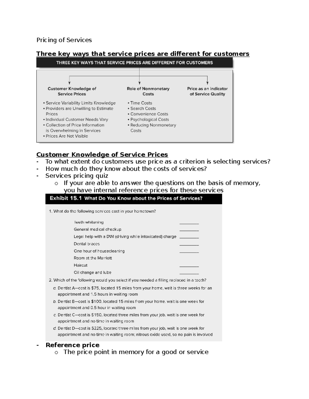 Pricing of Services - Pricing of Services Three key ways that service ...