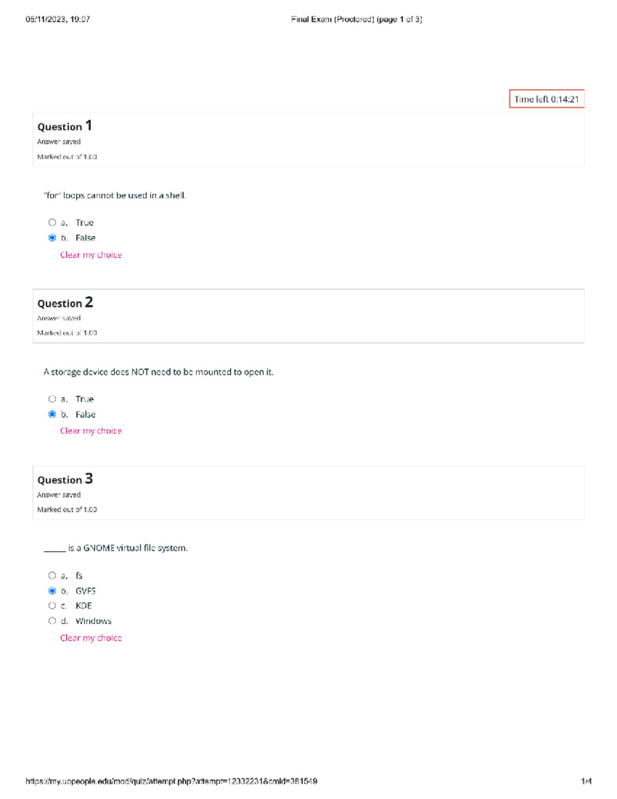 Cs 3307 First - Final Exam 1/2 - Operating System 2 - Studocu