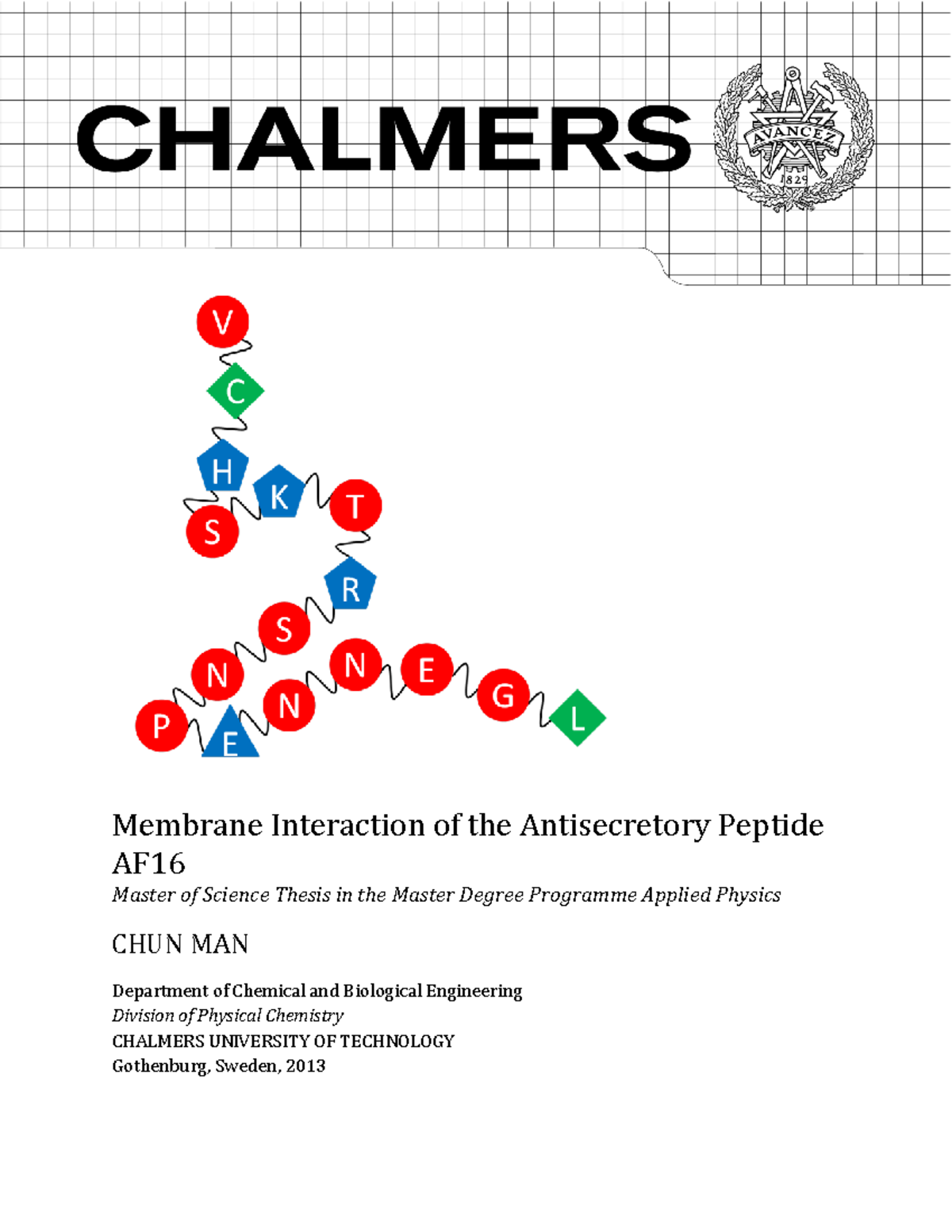 Degree project in physics - Membrane Interaction of the Antisecretory ...