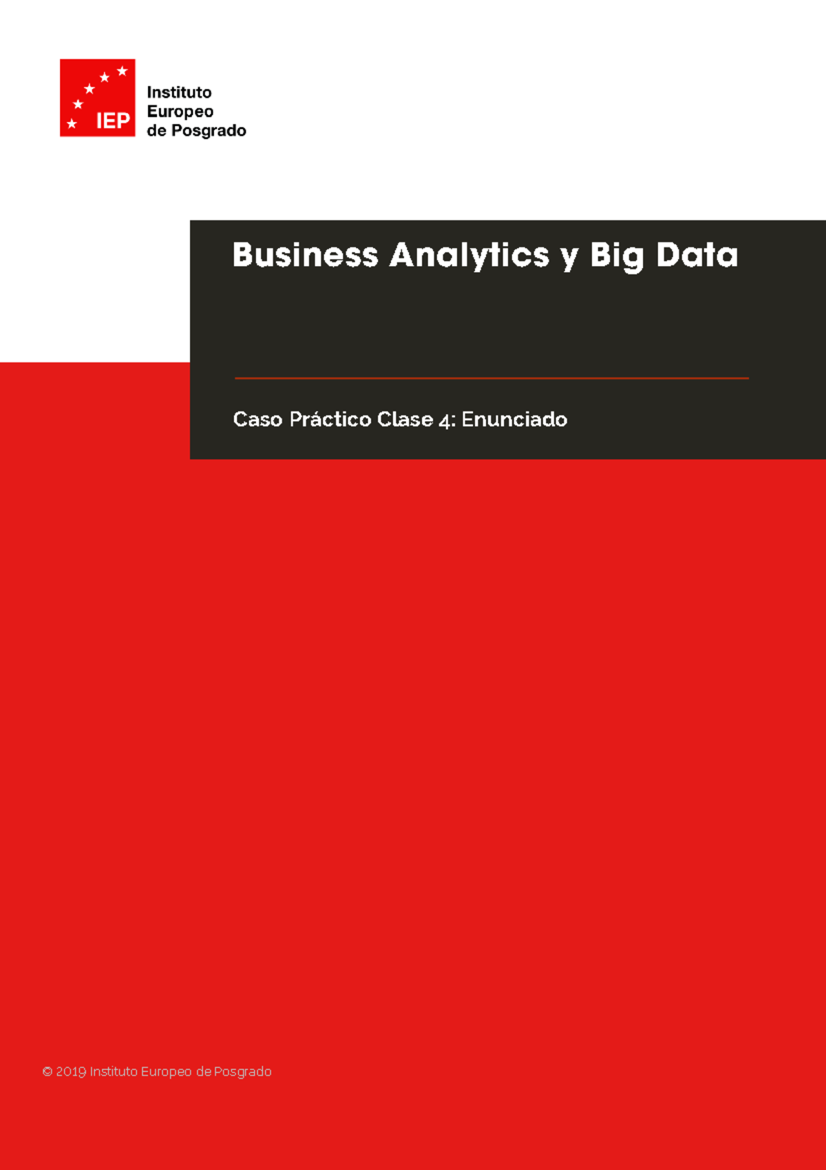 Deber unidad 2 - ASDAS - Physics and Chemistry 2 ESO - 1 Business Analytics y Big Data Caso ...