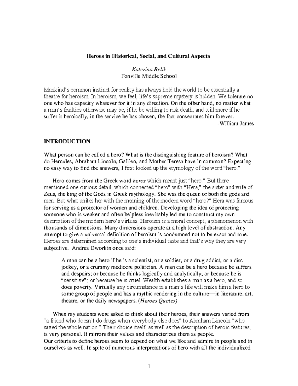 Heroes - heheu - Heroes in Historical, Social, and Cultural Aspects ...