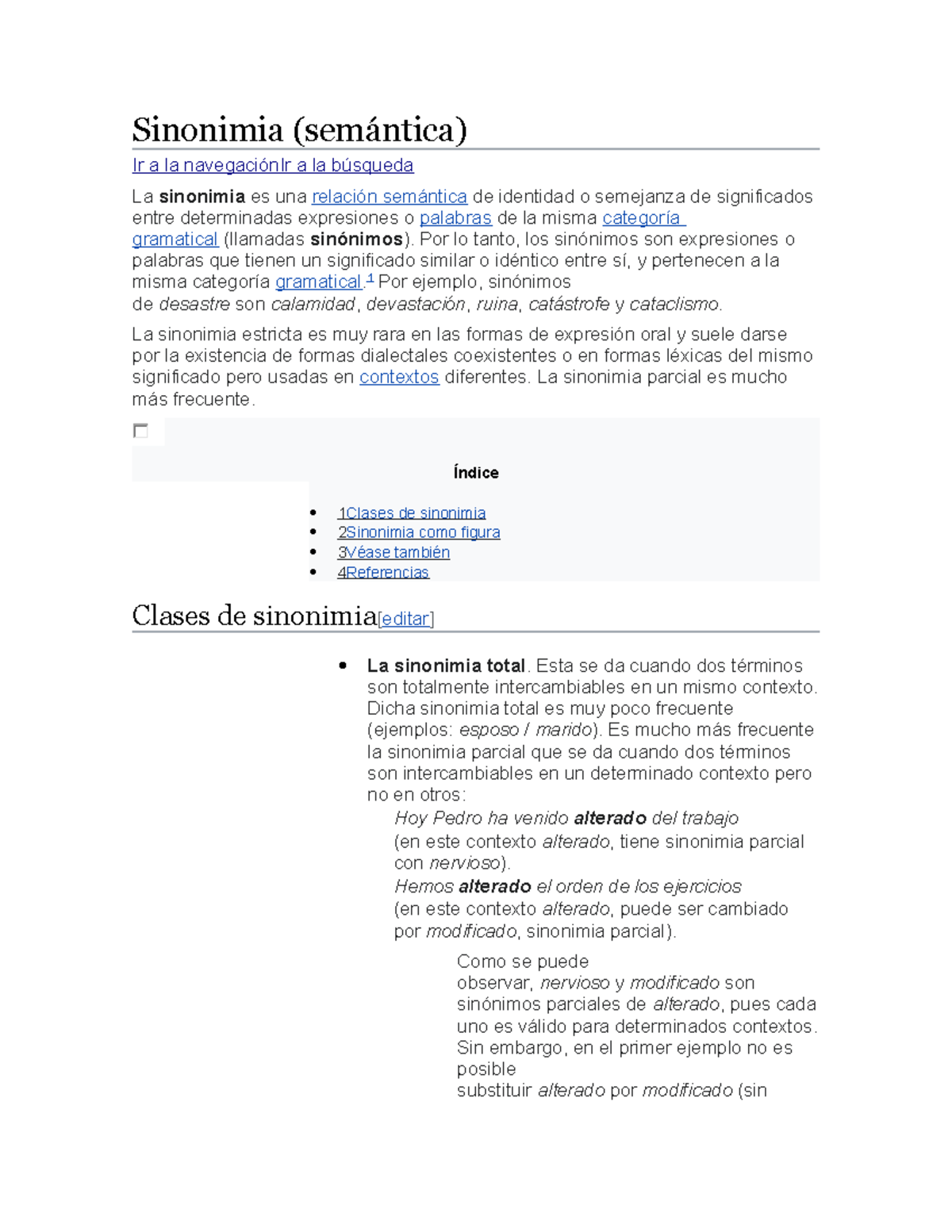 Sinonimia - Lecture notes lenguaje - Sinonimia (semántica) Ir a la ...