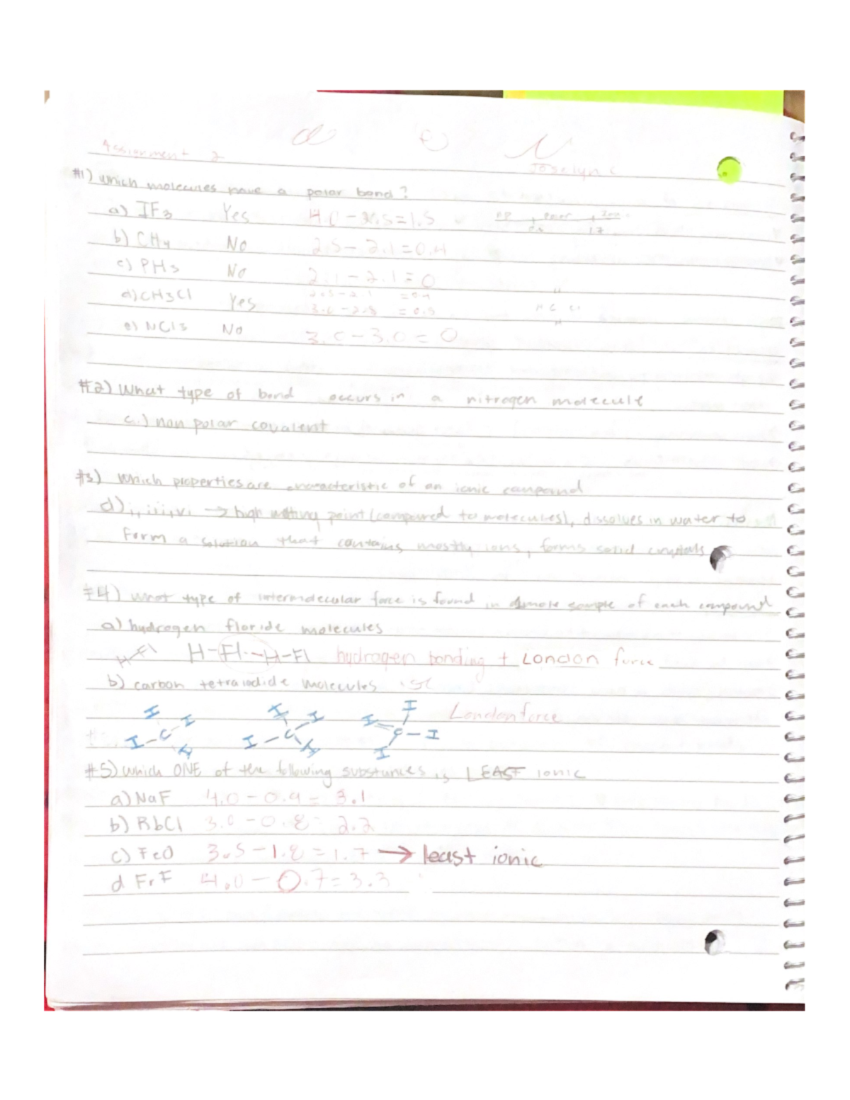 Assignment 2 Atomic Structure And Bonding - Studocu