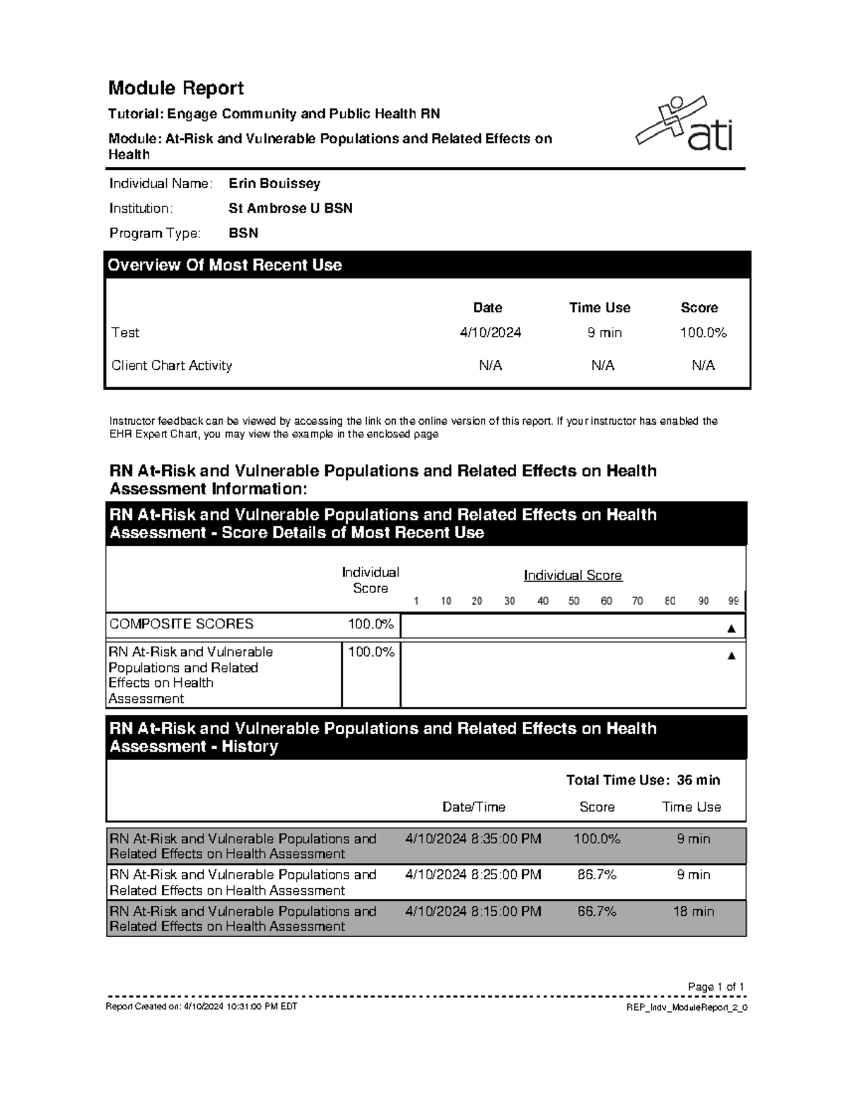 At risk Vulnerable populations - Module Report Tutorial: Engage ...