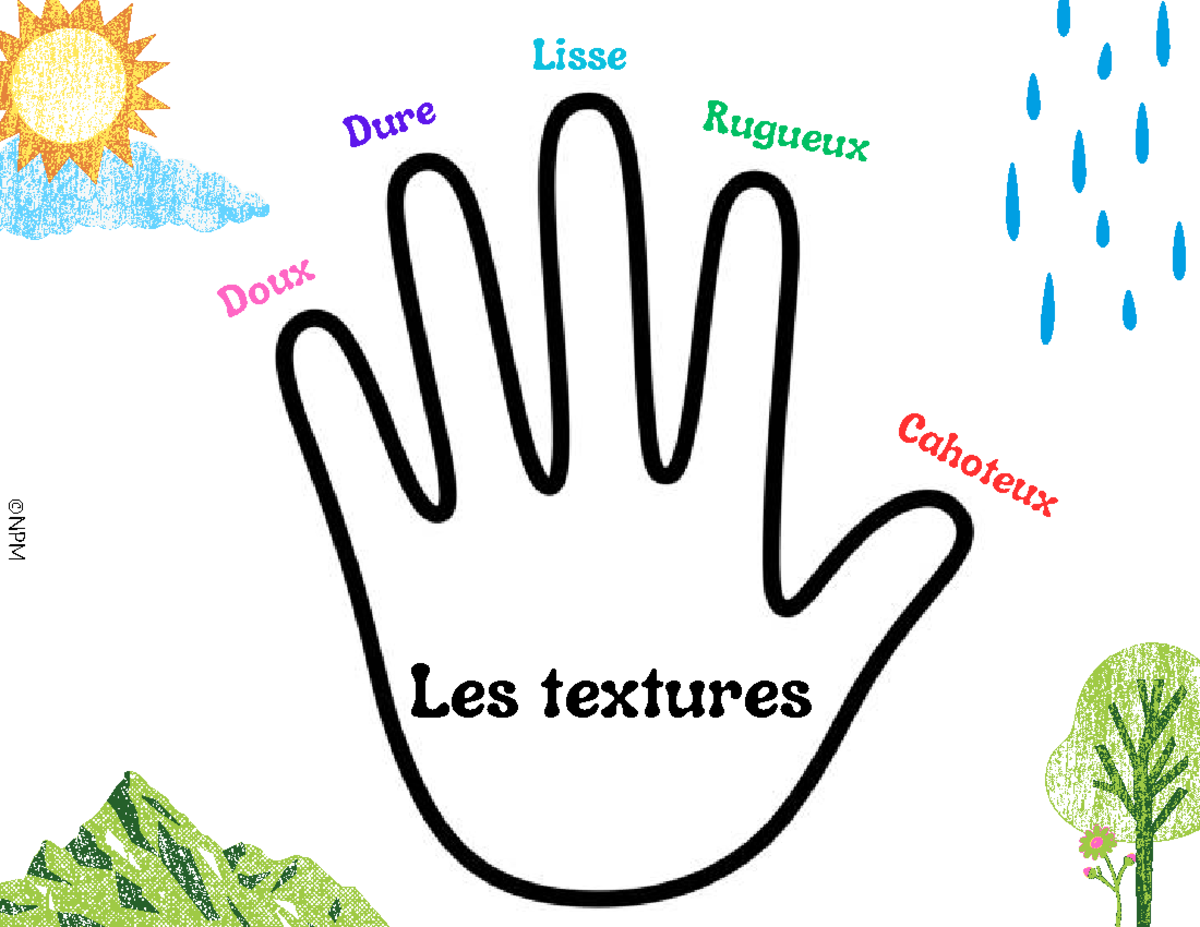 Les textures - préscolaire - Les textures Doux Dure Lisse Rugueux ...