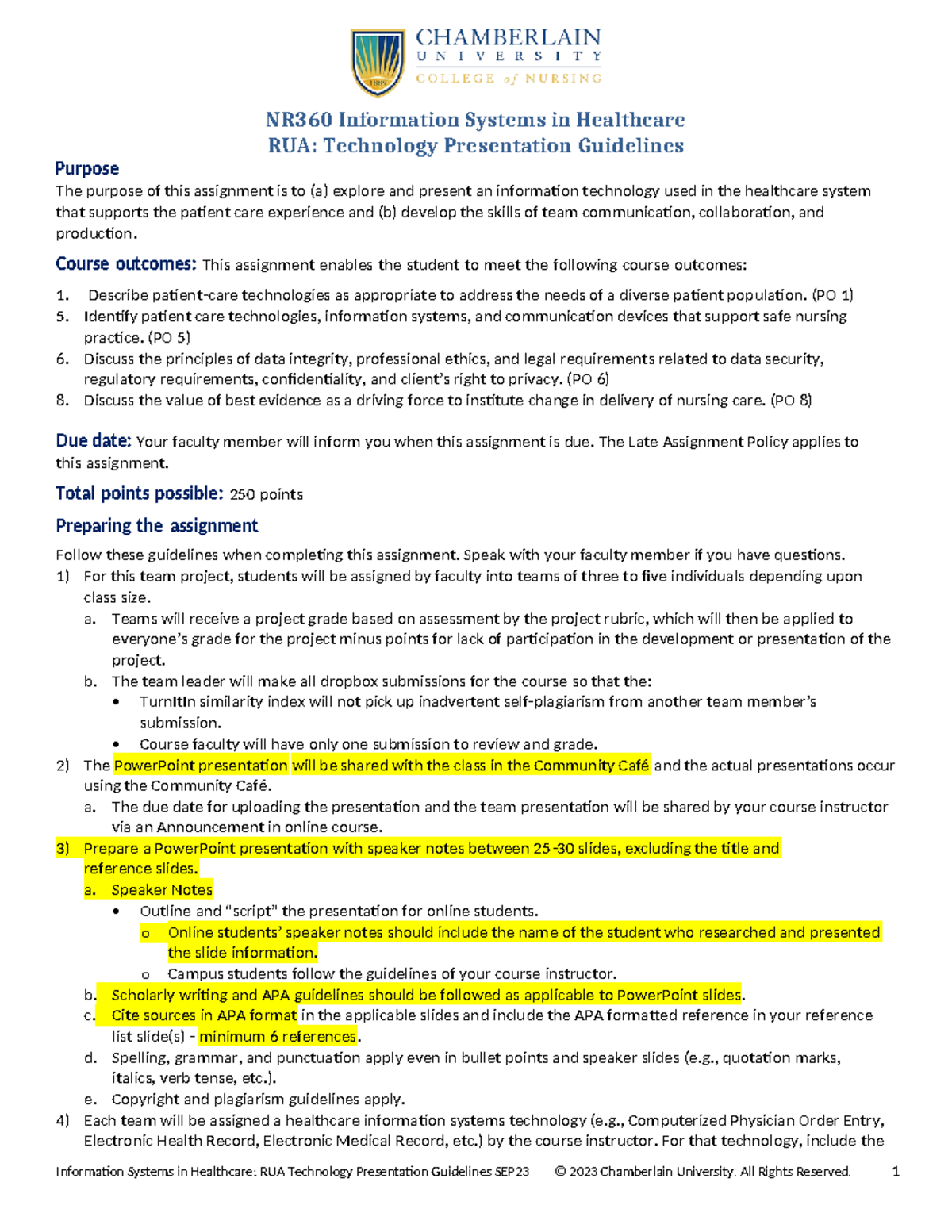 RUA Technology Presentation Guidelines - RUA: Technology Presentation ...