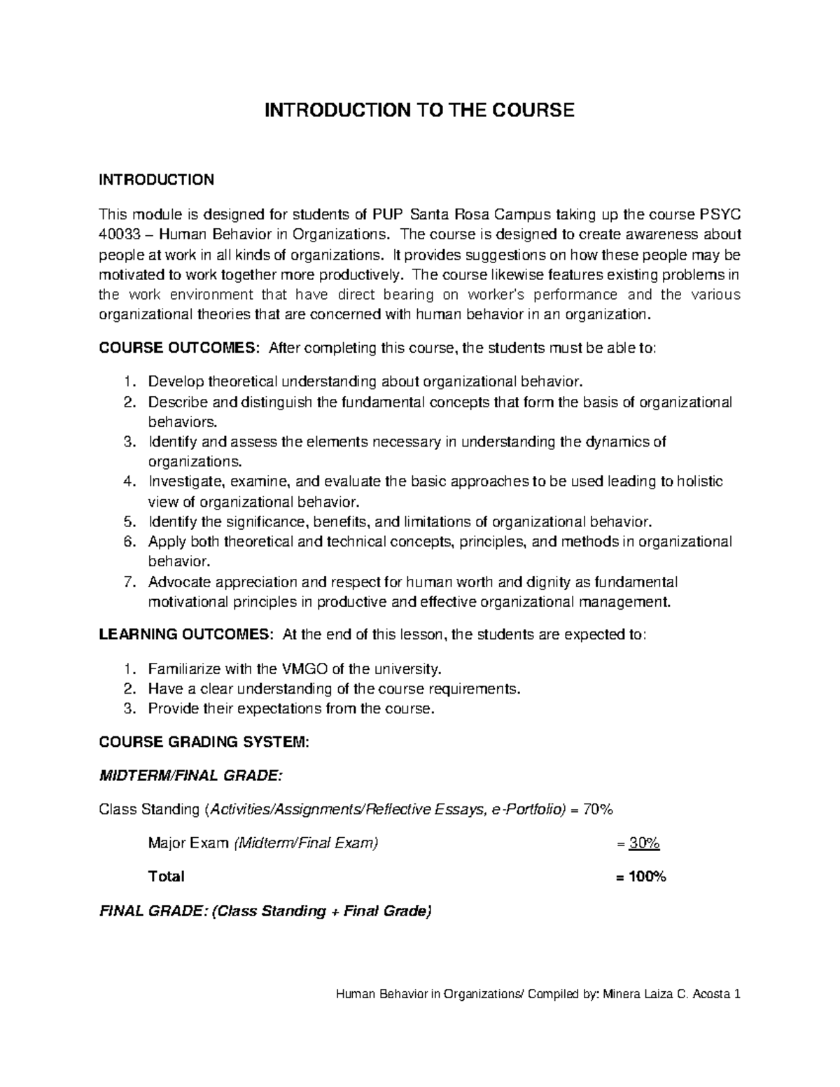 Lesson 1 - HBO merged - Njhguik - INTRODUCTION TO THE COURSE ...