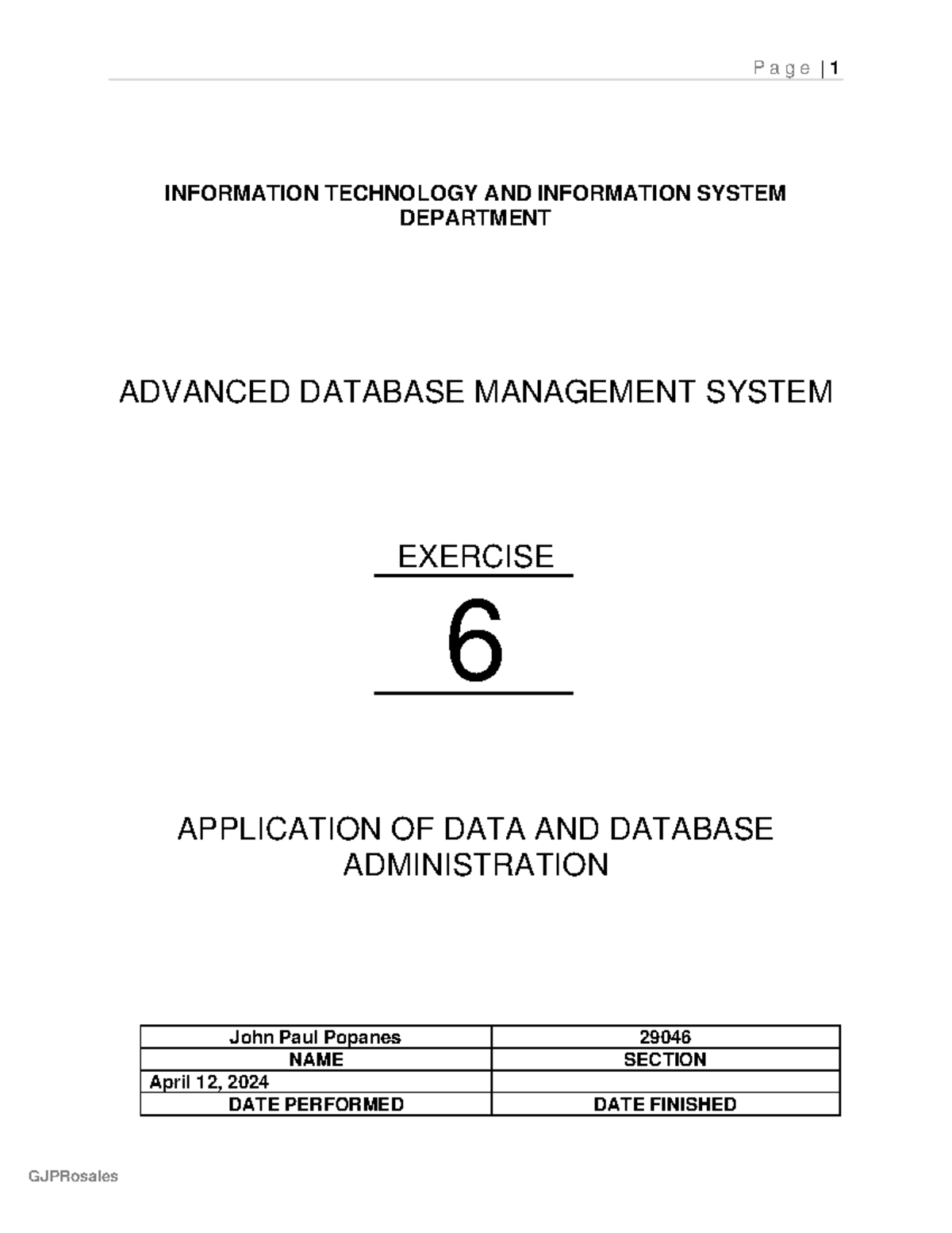 7 Application of Data and Database Administration - INFORMATION ...