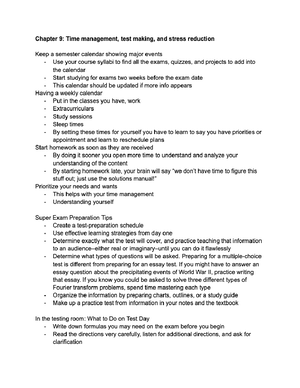 Teach Yourself How to Learn Chapters 1, 2, and 3. - Chapter One: My ...