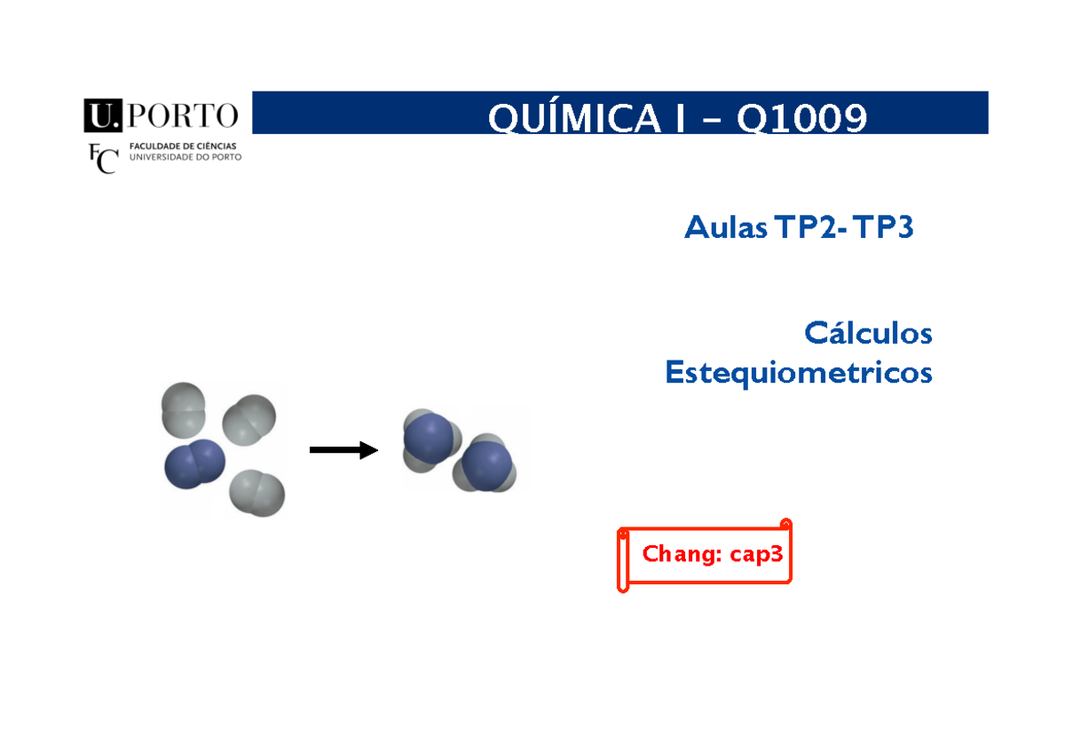 TP 02 e 03 - Estequiometria 2022 - Aulas TP2- TP QUÍMICA I - Q Cálculos ...
