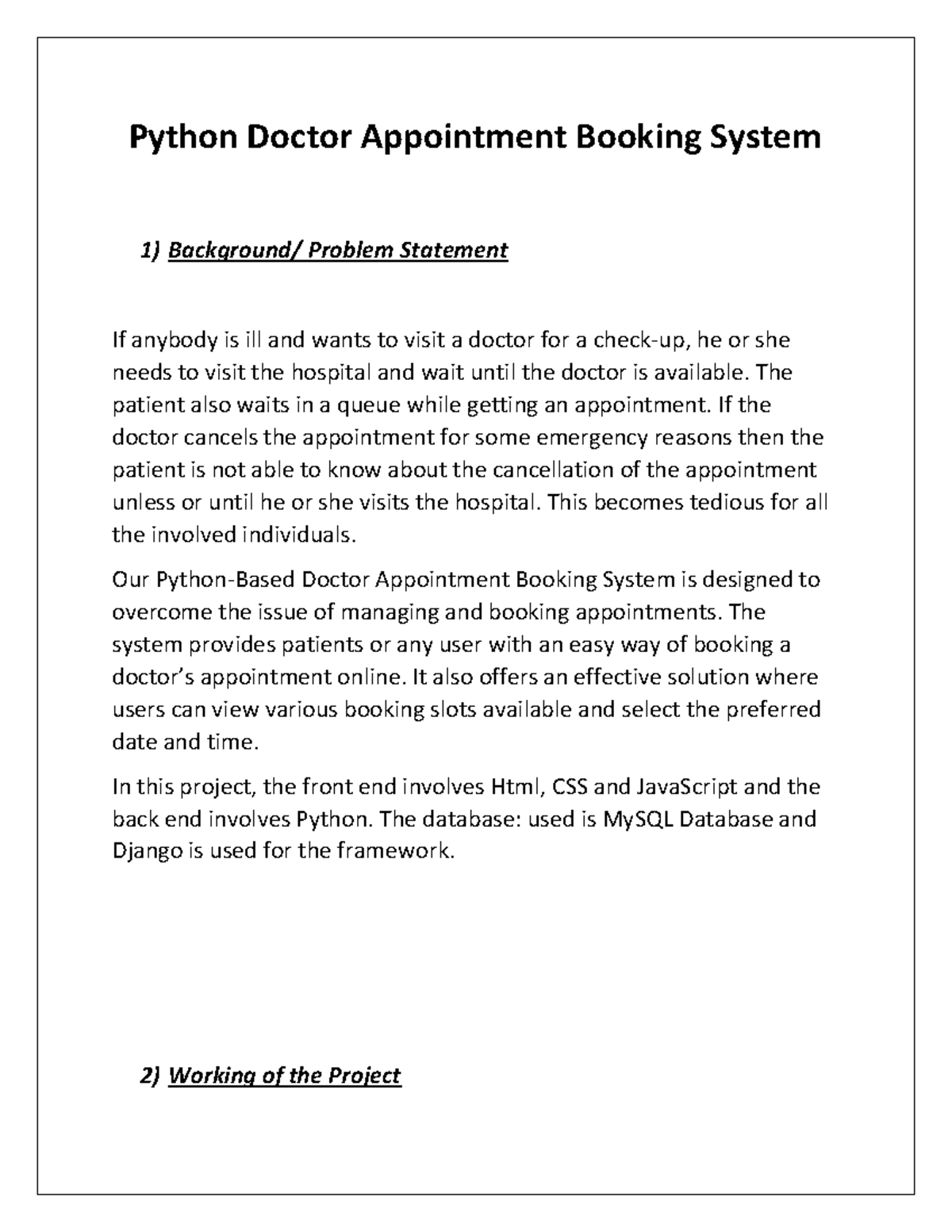 Pyton Appoiment System - Python Doctor Appointment Booking System ...