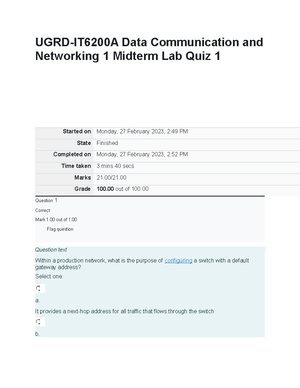 Week 6 - Dynamic Routing Module - Week 6 : Dynamic Routing 1 Data Communication and Networking 3 ...