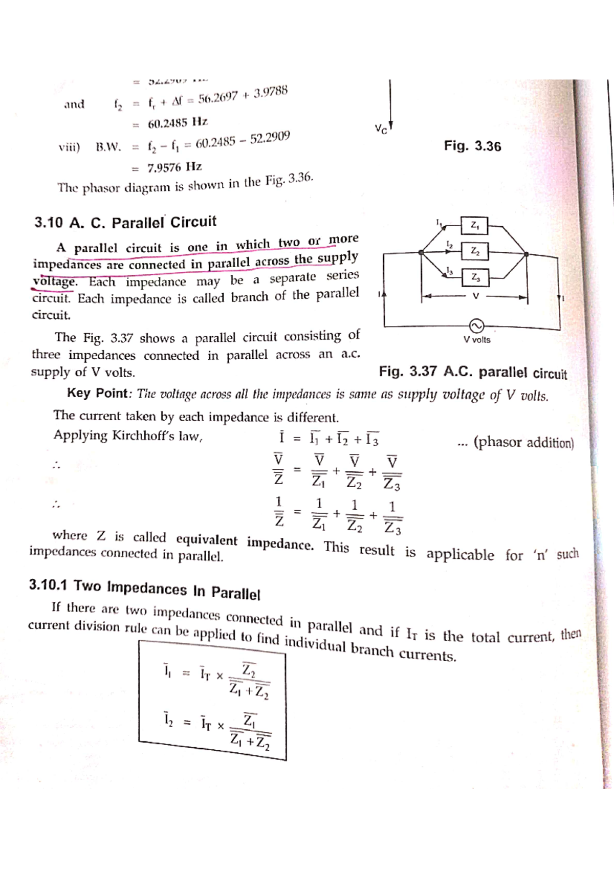 AC parallel - Basics Of Electrical & Electronics Engineering - Studocu