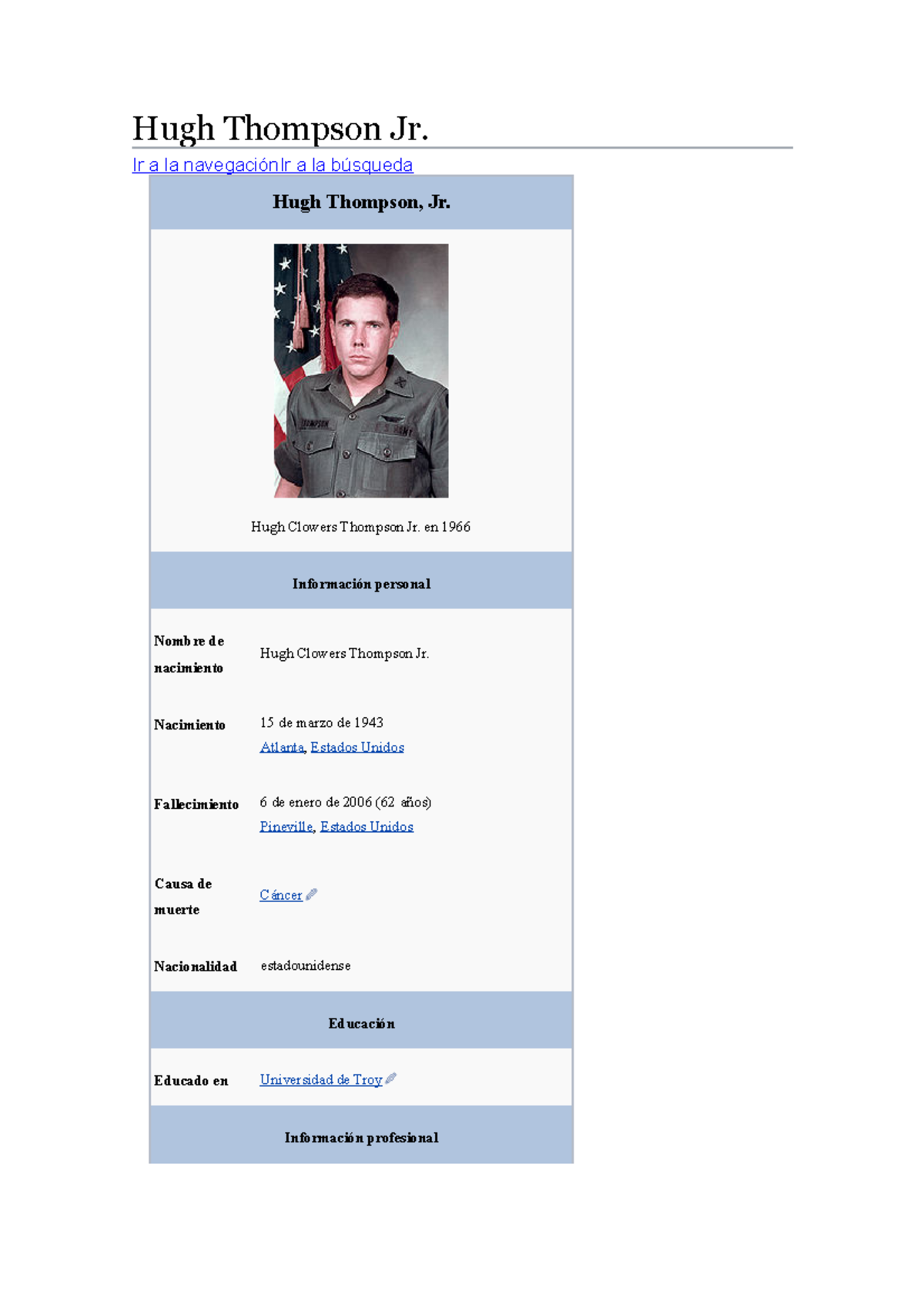 Hugh Thompson Jr - Apuntes 6 - Historia General - UAP - Studocu