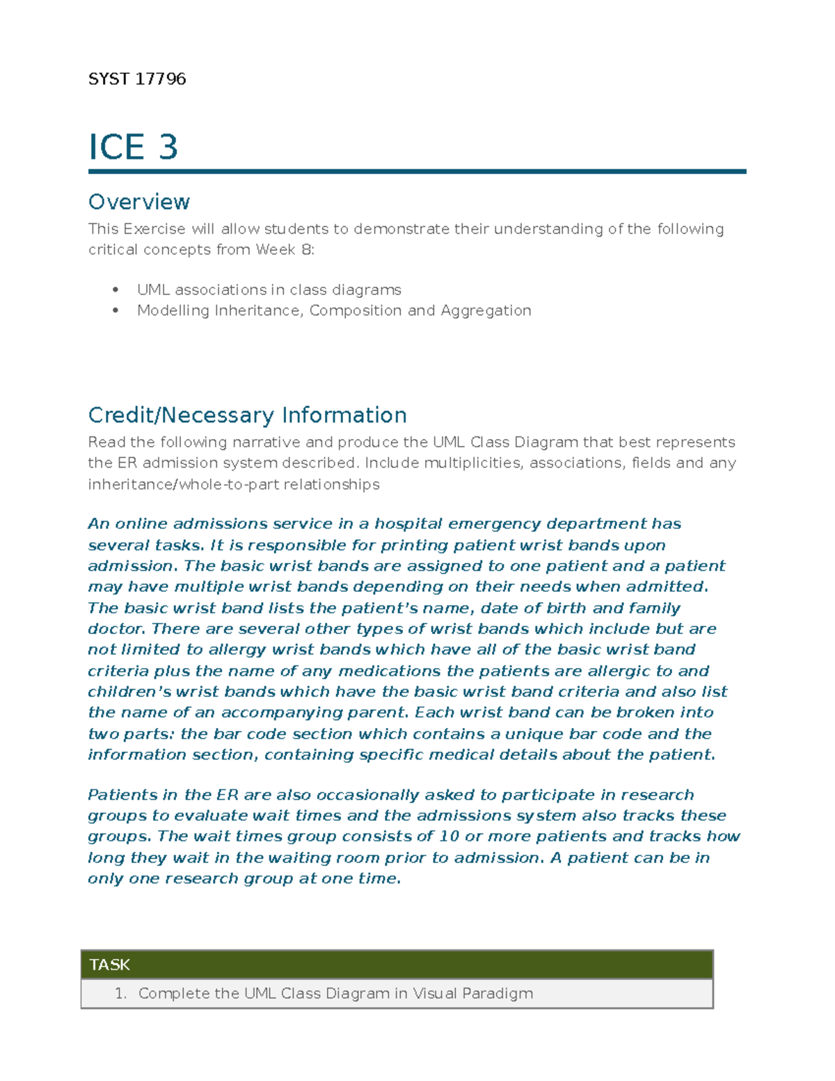 ICE 3 2023 - good report - SYST 17796 ICE 3 Overview This Exercise will ...