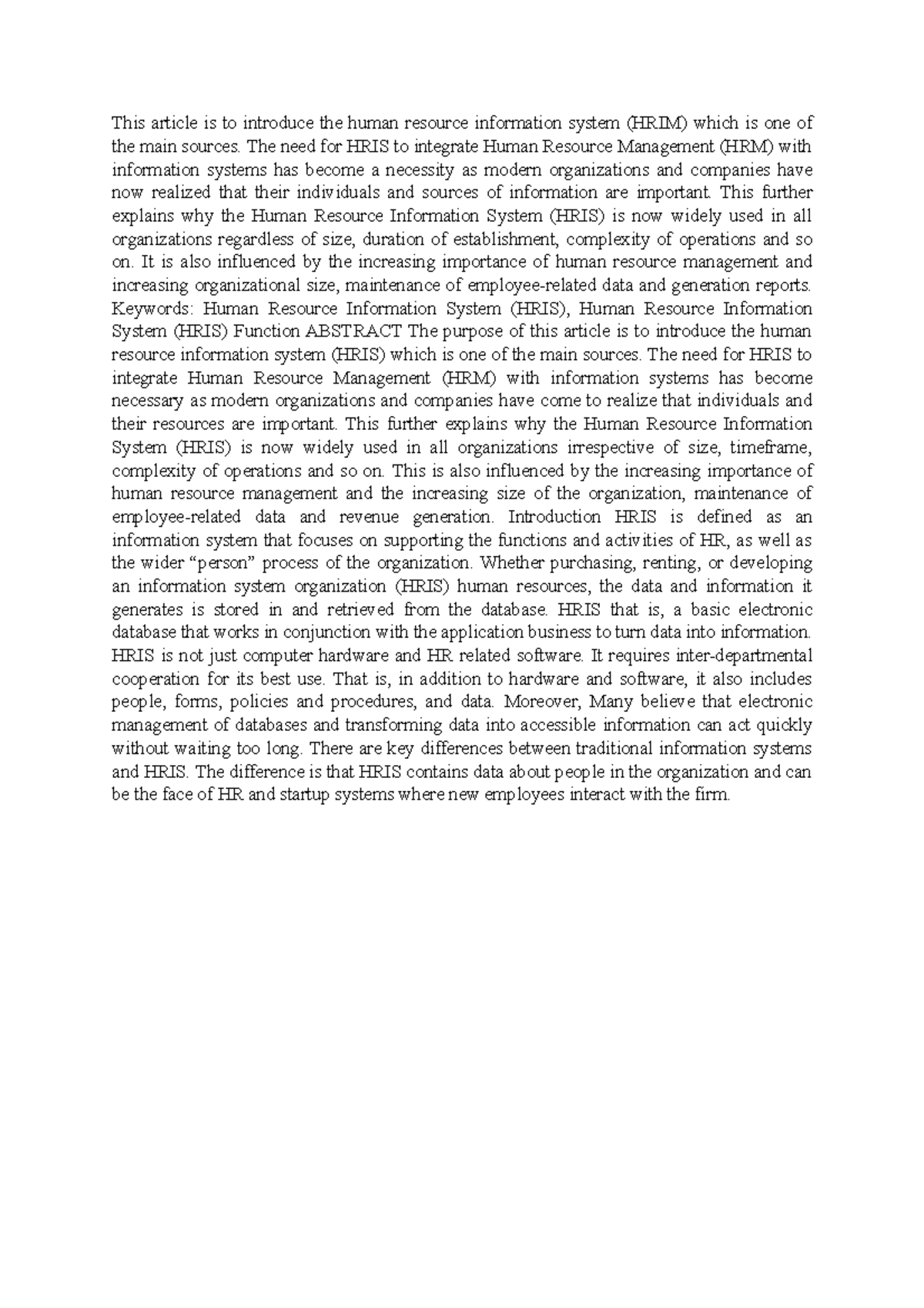 HRM Function - hrm - This article is to introduce the human resource ...