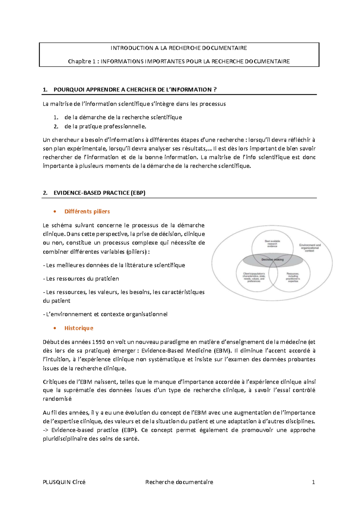 Recherche Documentaire Notes Perso - INTRODUCTION A LA RECHERCHE ...