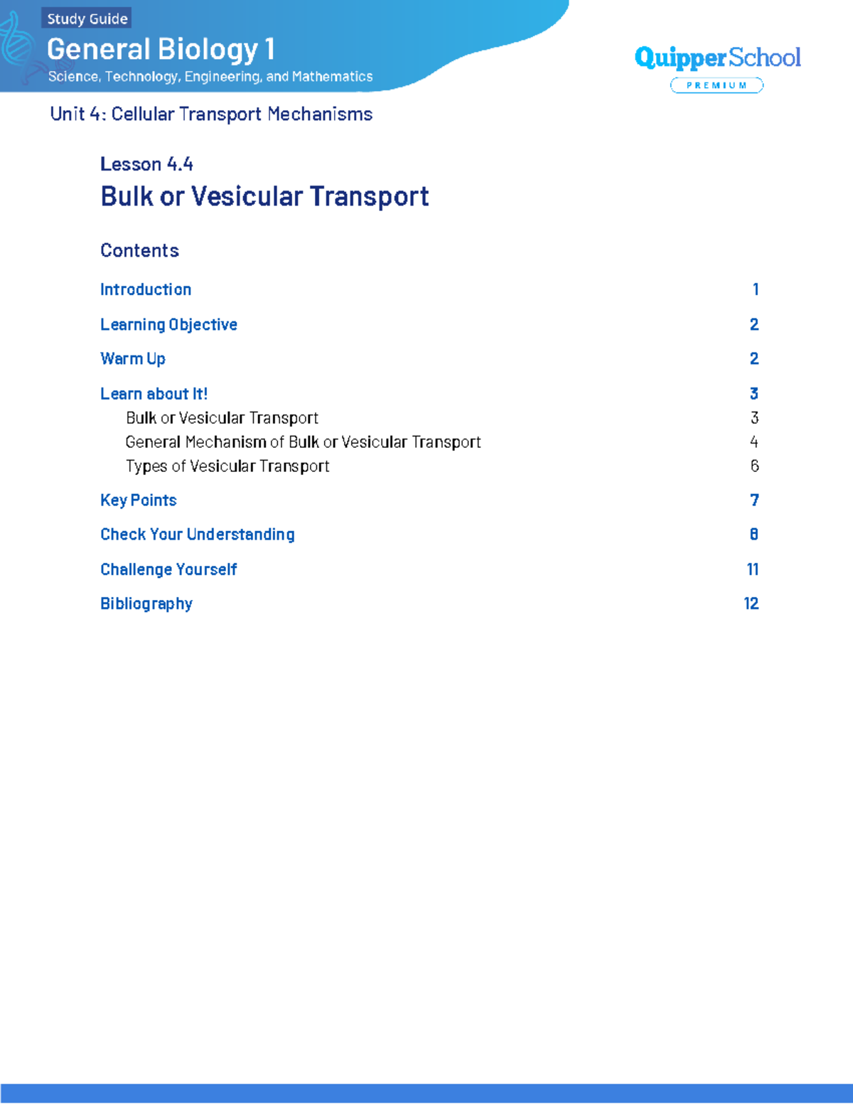 BIO1-11 12-Q1-998-FD - Bulk or Vesicular Transport Bulk or Vesicular ...