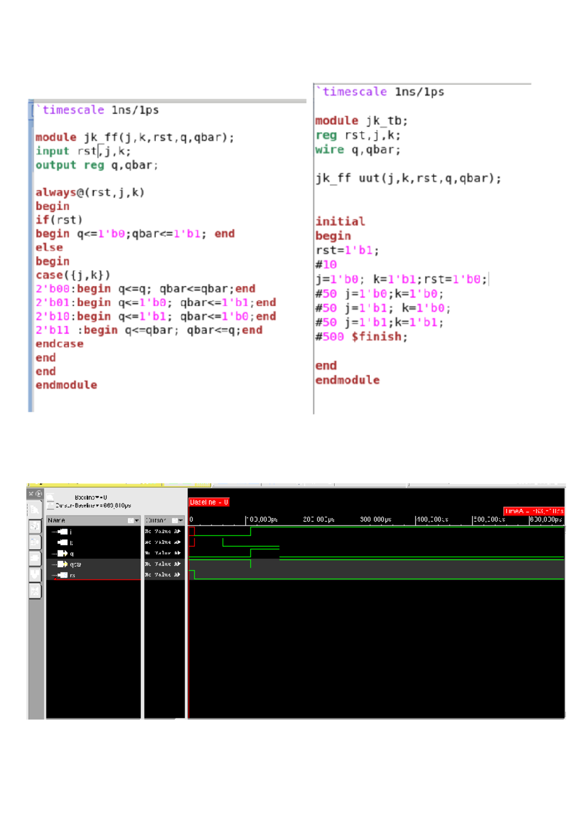 JK flipflop - asdfa - timescale timescale module jk module jk reg input ...