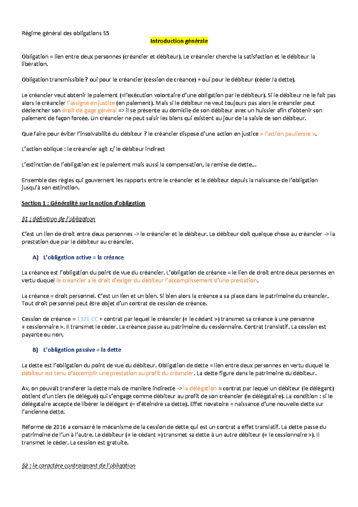 Régime général des obligations - Warning: TT: undefined function: 32 Warning: TT: undefined ...