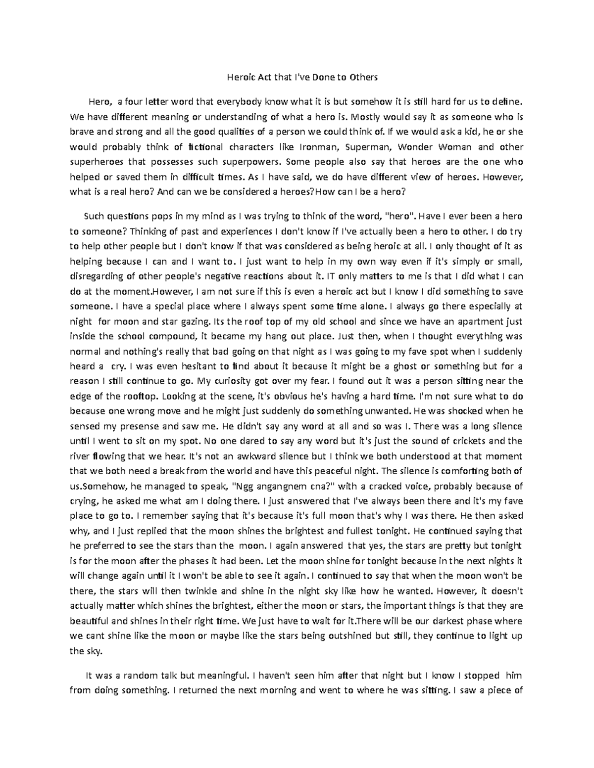 Heroic Act that-WPS Office - Heroic Act that I've Done to Others Hero ...