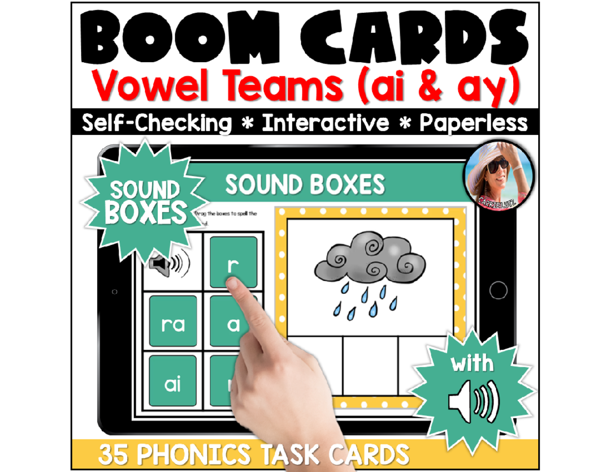 Word Segmenting Sound Boxes Vowel Teams Aiayboom Cards-1 - Language ...