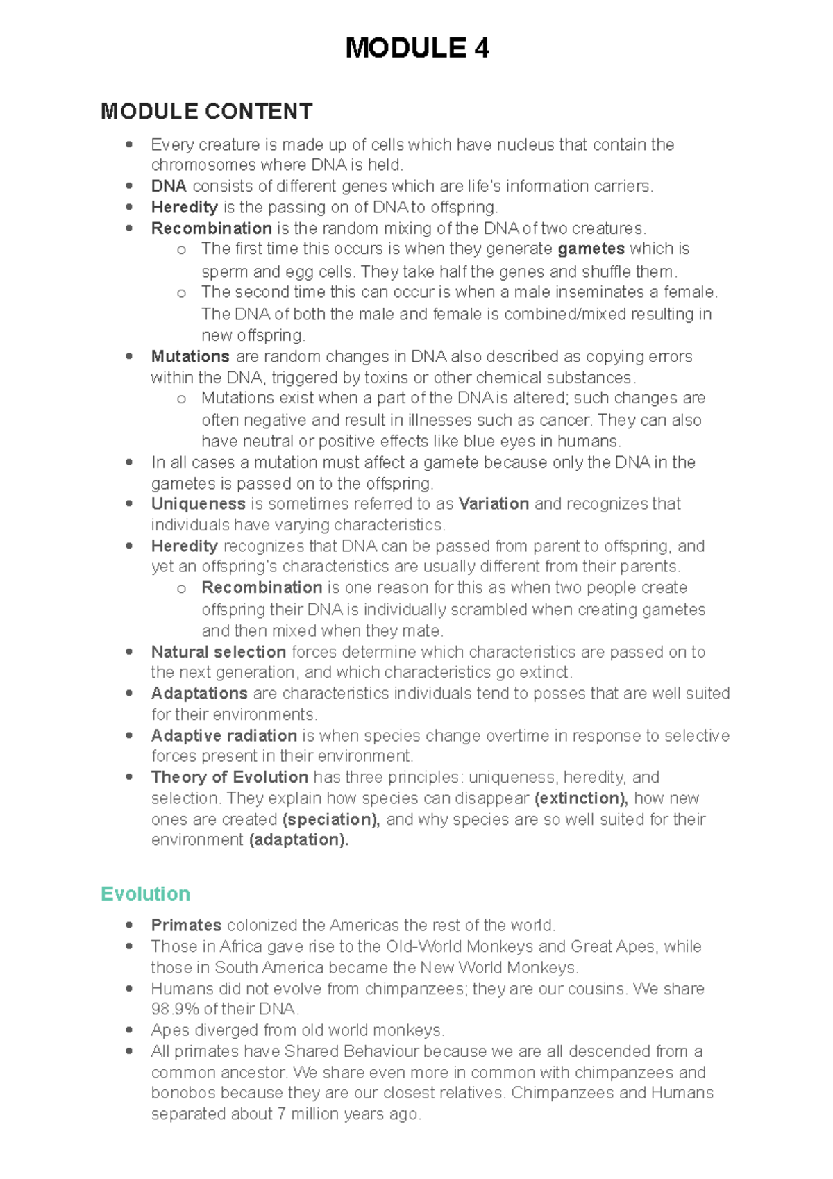 PSYCH Notes Module 3 - MODULE 4 MODULE CONTENT Every creature is made ...
