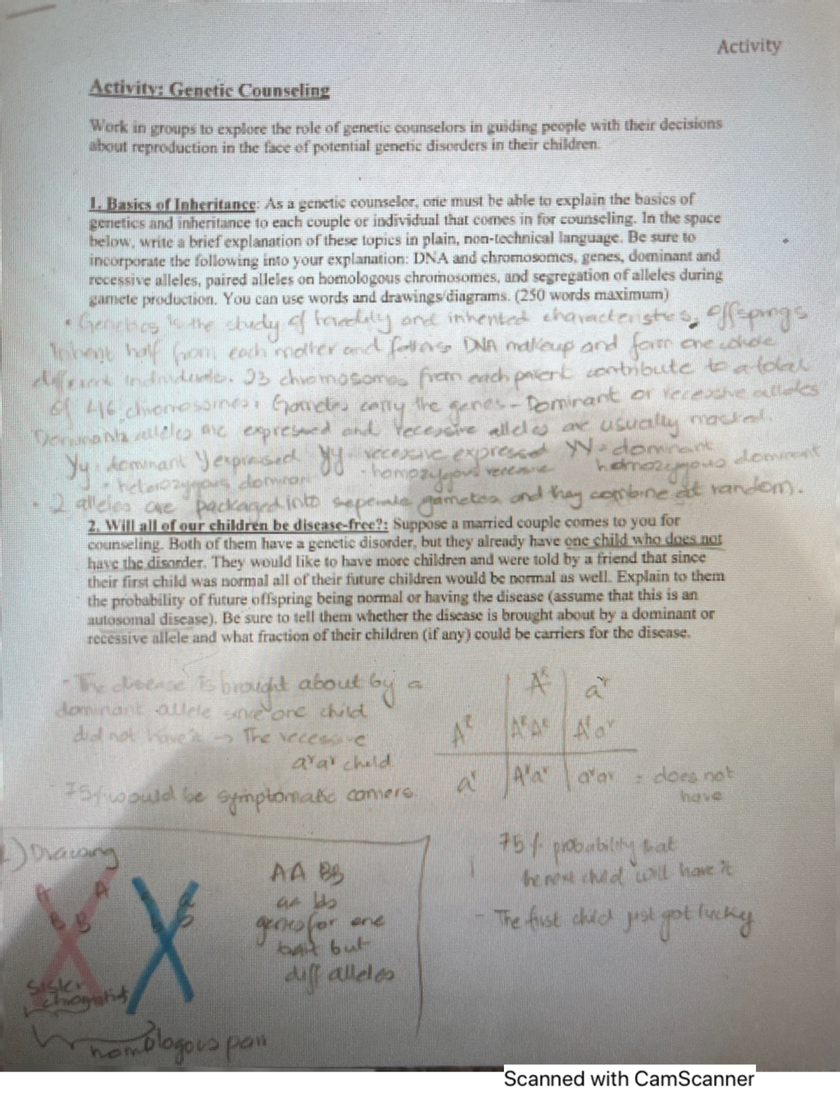 Genetics assignment - BIO-111 - Studocu
