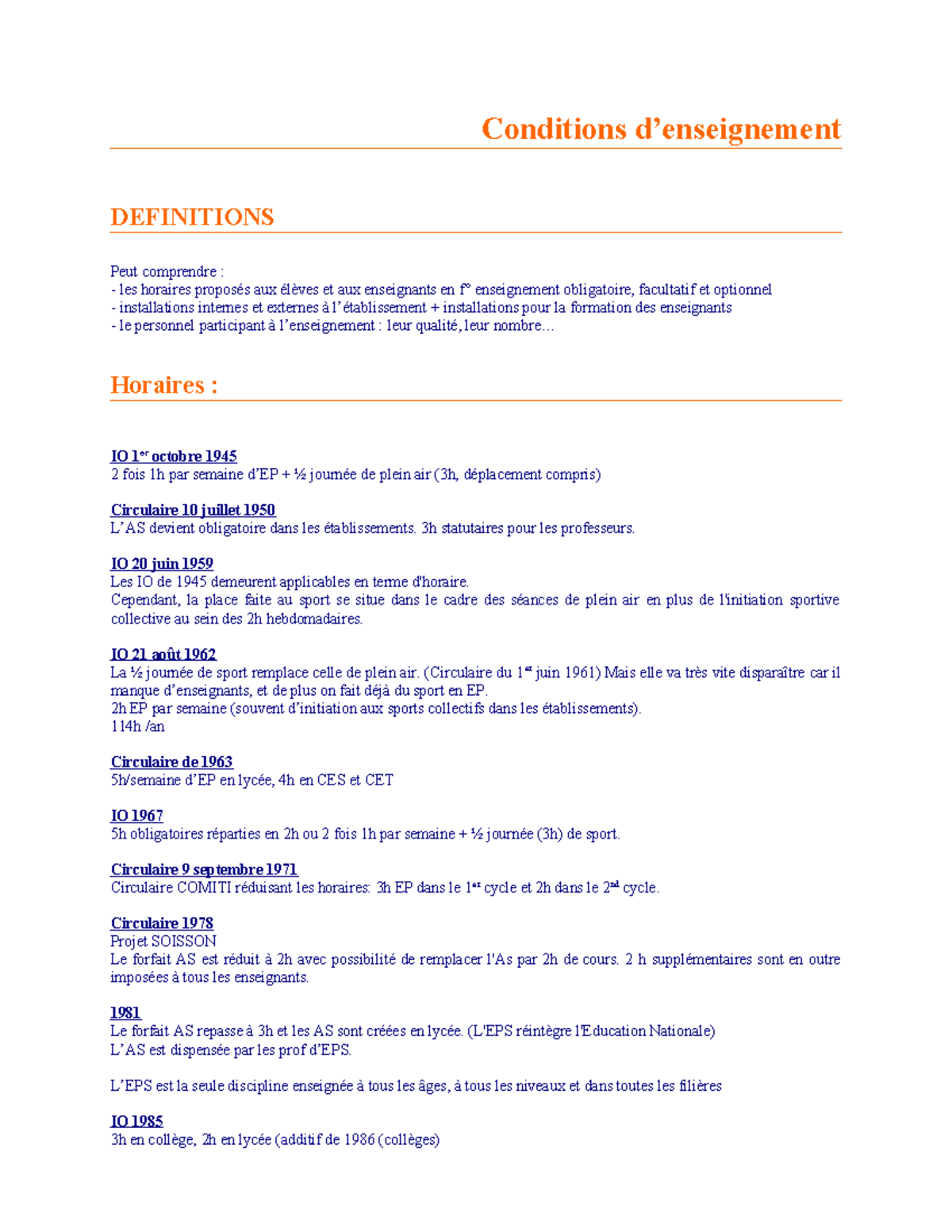 Conditions - Document portant sur une thématique du concours, qu'il est ...